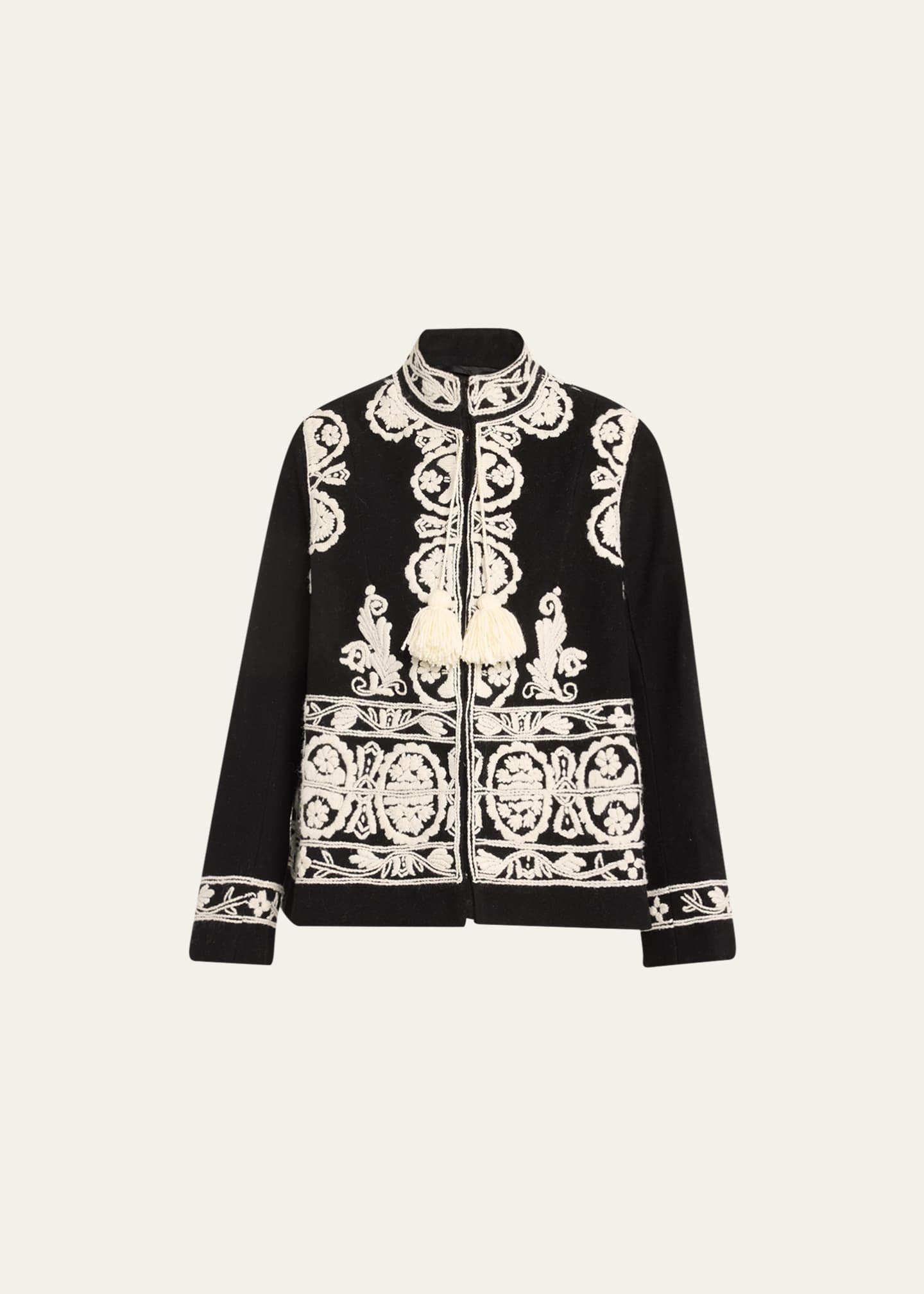 Bode Estate Tassel Embroidered Wool Jacket - Bergdorf Goodman