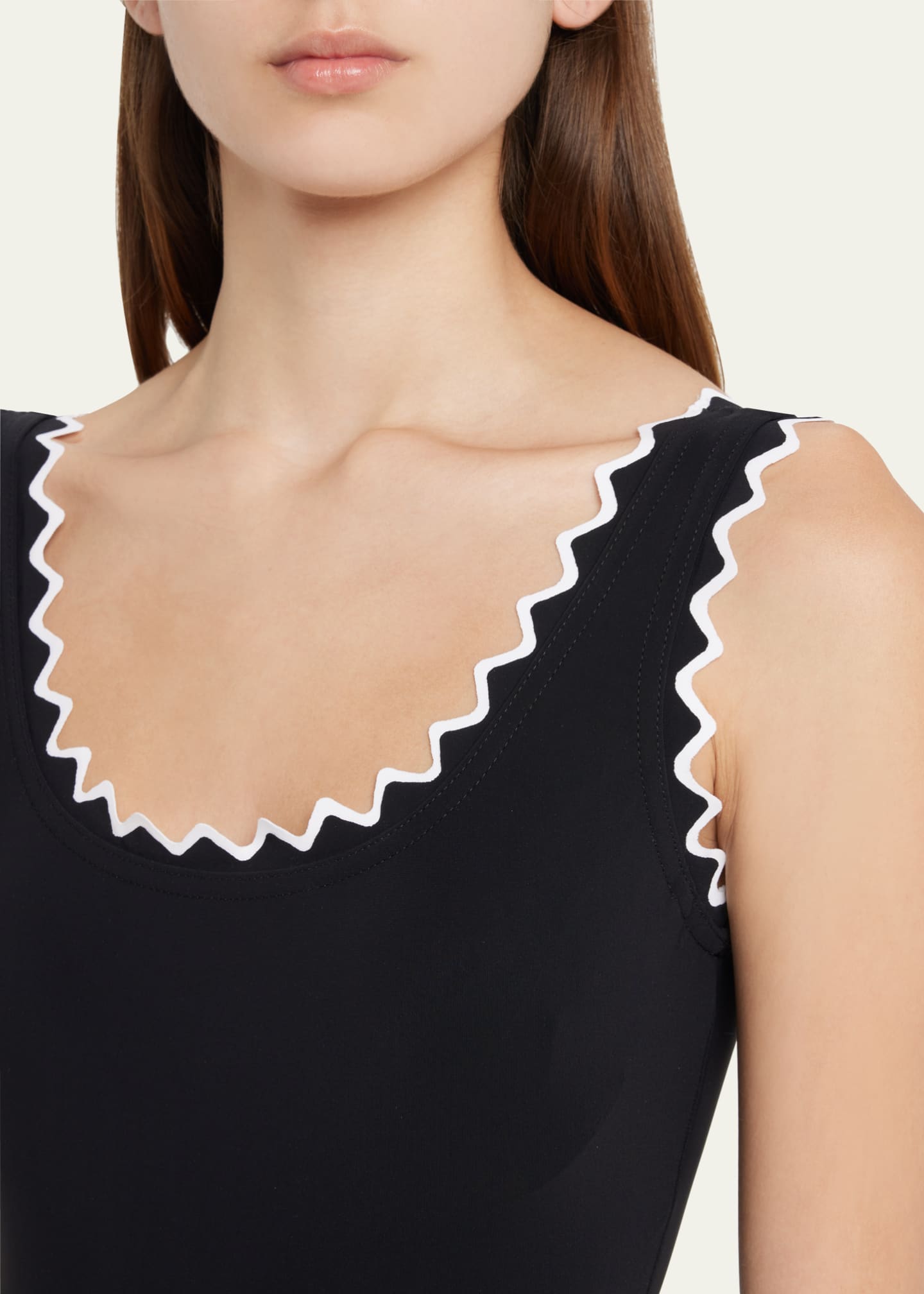 Karla Colletto Amaya Round-Neck Tank One-Piece Swimsuit - Bergdorf Goodman