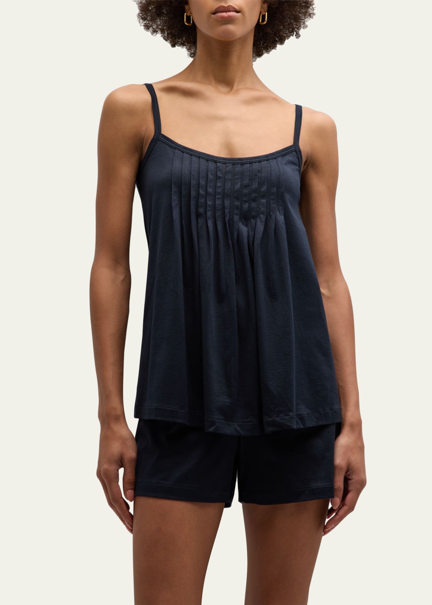 Hanro Julia Short Scoop-Neck Pintuck Pajama Set - Bergdorf Goodman