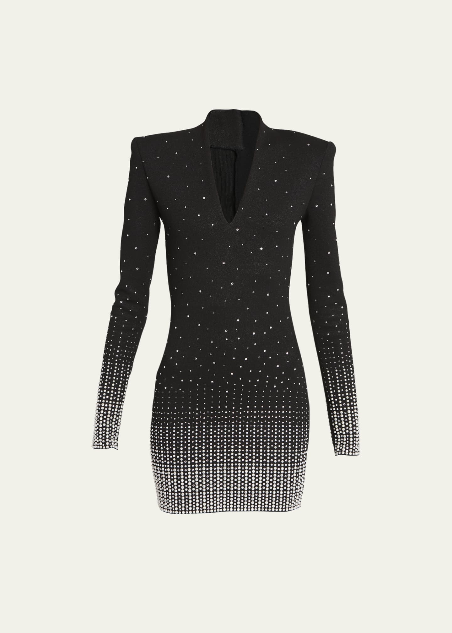 Balmain Embellished Knit Body-Con Mini Dress - Bergdorf Goodman