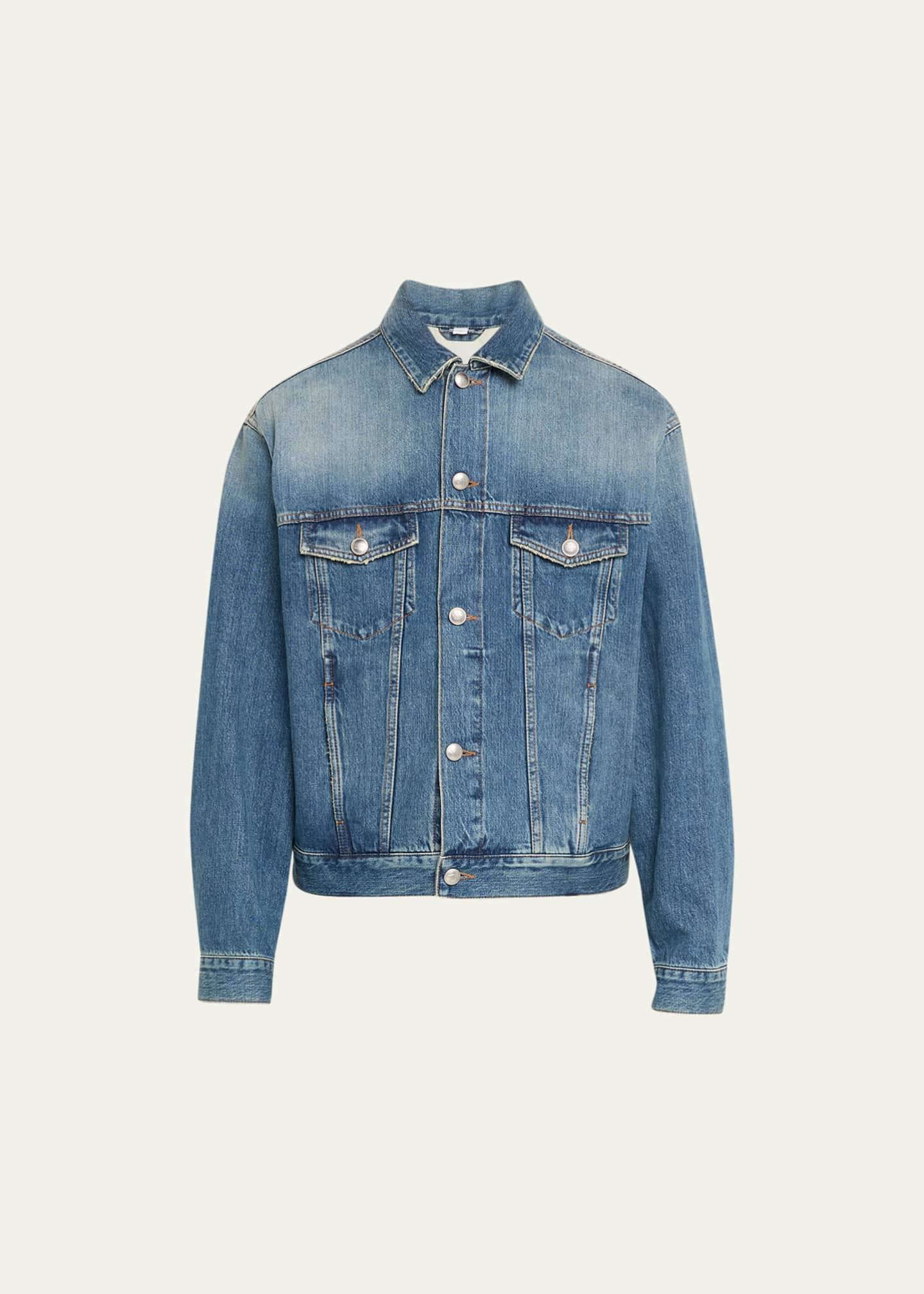Burberry Men's Harlan Denim Trucker Jacket - Bergdorf Goodman