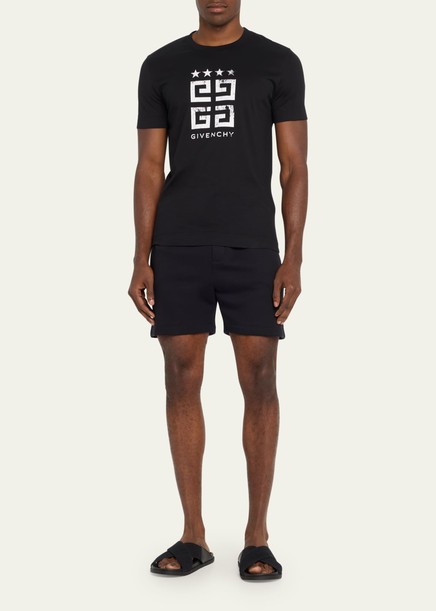 Givenchy Men's G Plage Crisscross Slide Sandals - Bergdorf Goodman