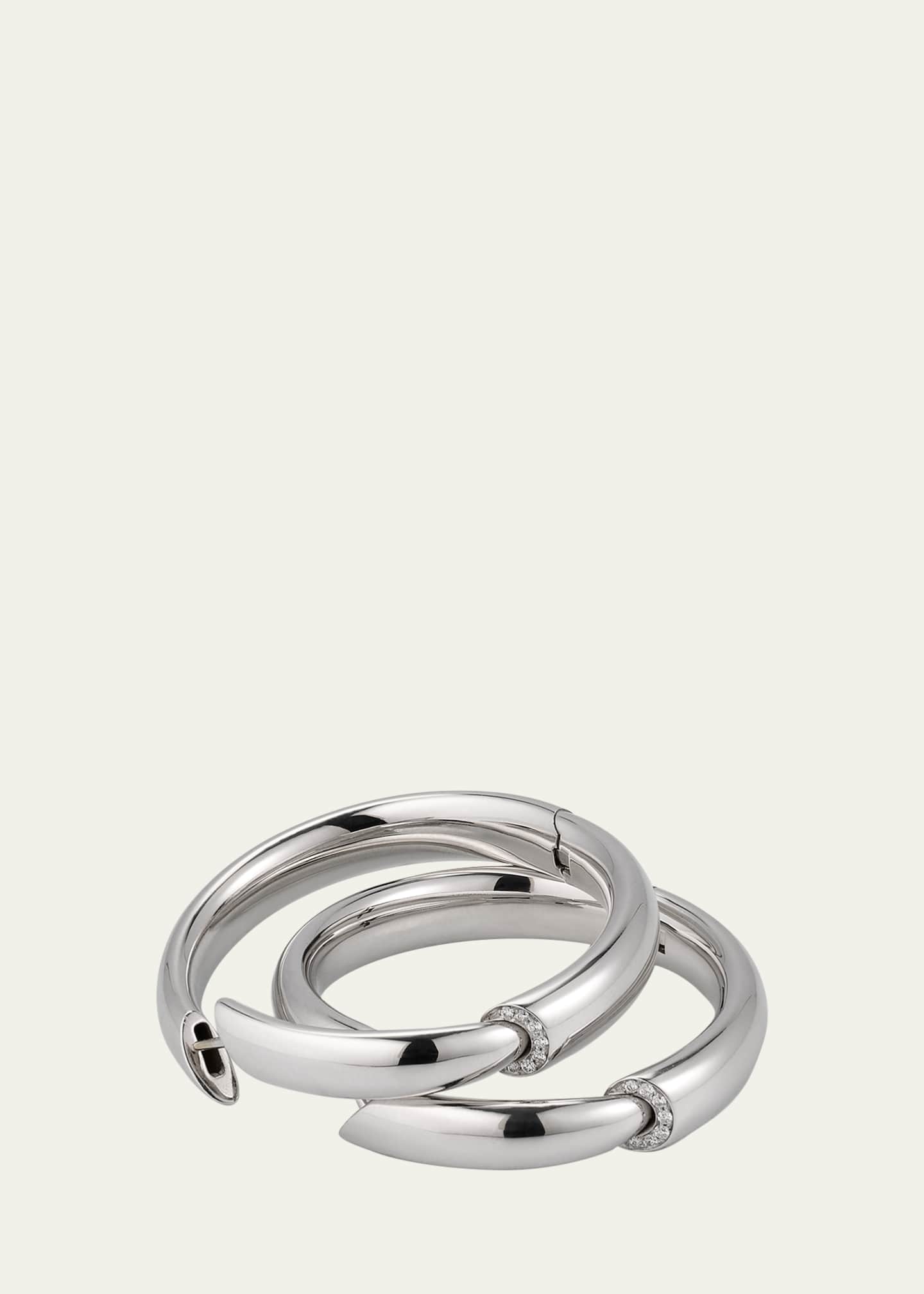 Vhernier 18K White Gold Calla One Earrings with Diamonds - Bergdorf Goodman