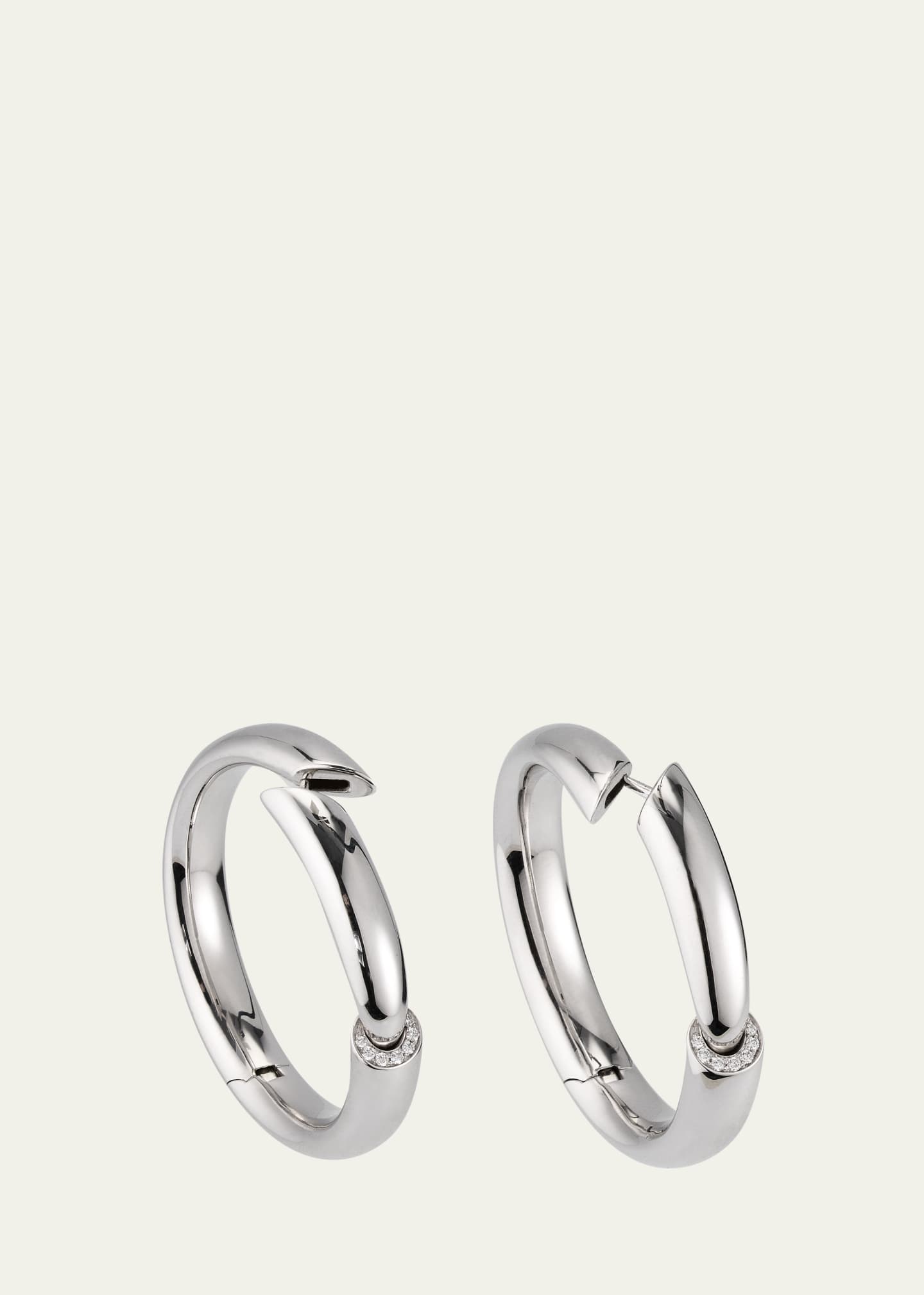 Vhernier 18K White Gold Calla One Earrings with Diamonds - Bergdorf Goodman