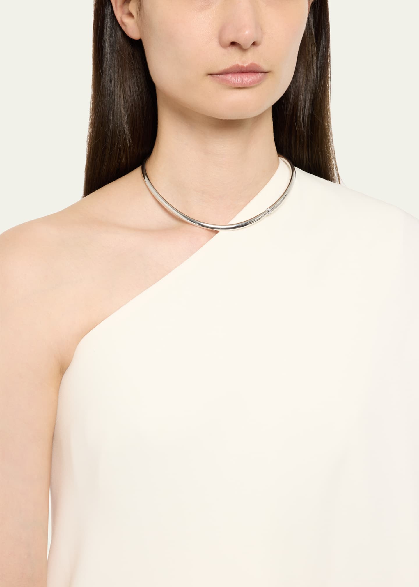 Vhernier Calla 18K White Gold One Necklace with Diamonds - Bergdorf Goodman