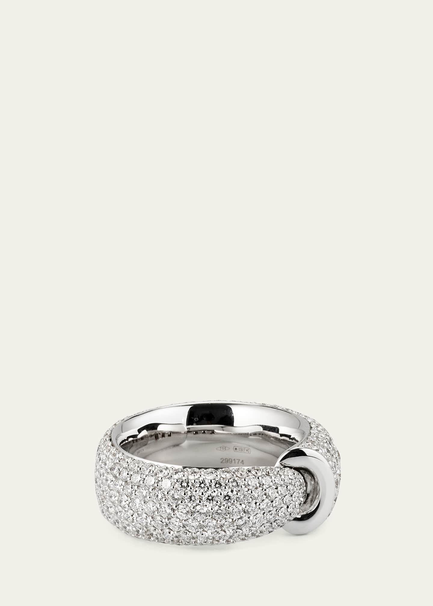 Vhernier Calla 18K White Gold One Ring with Diamonds - Bergdorf Goodman
