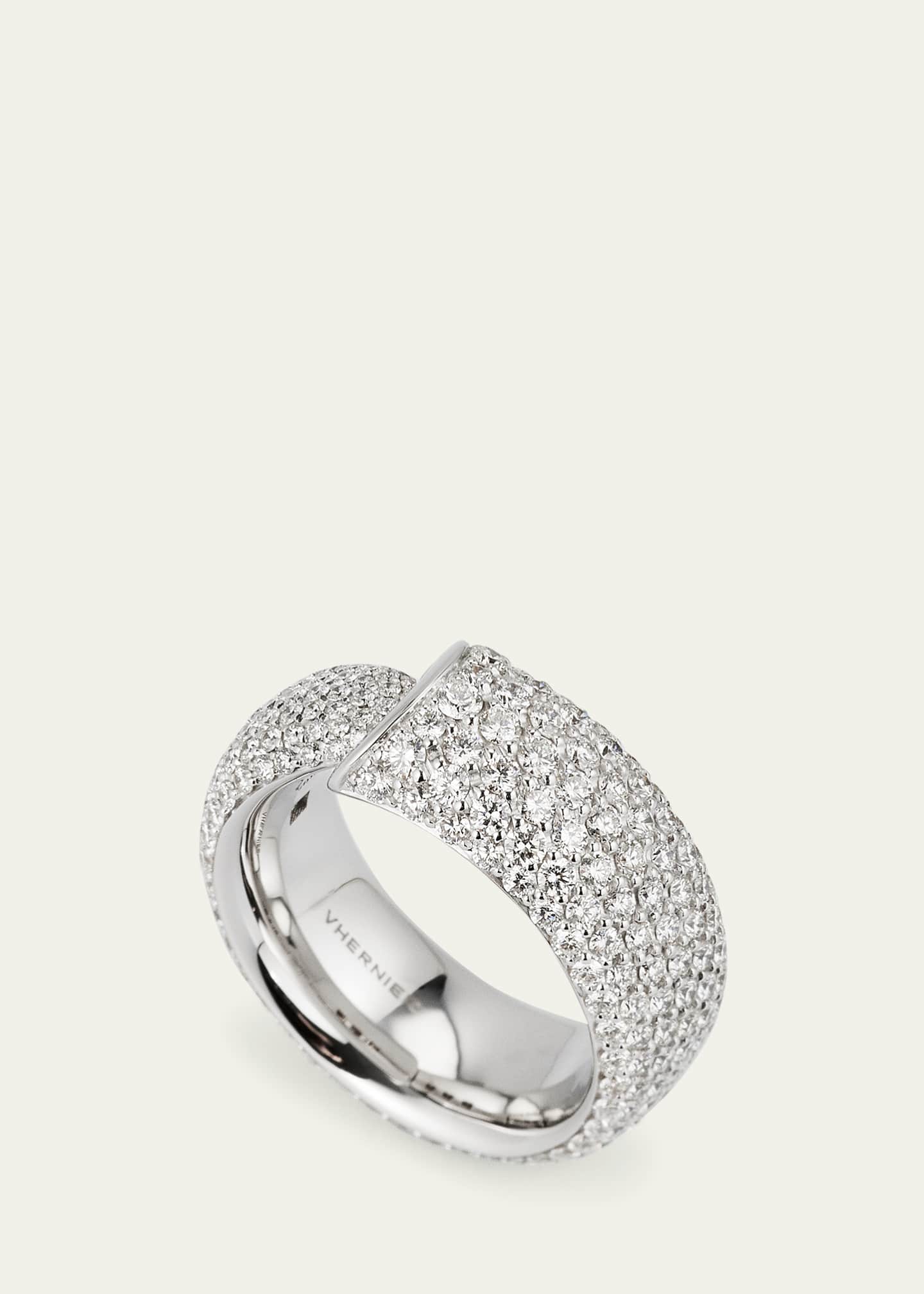 Vhernier Calla 18K White Gold One Ring with Diamonds - Bergdorf Goodman