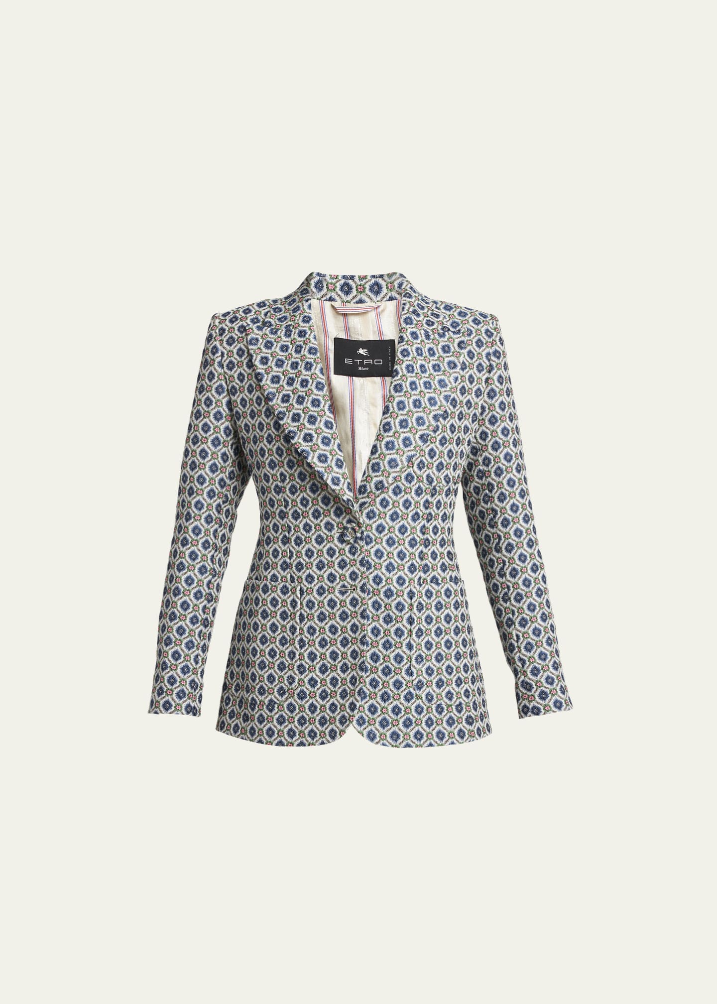 Etro Printed Tile Jacquard Blazer Jacket - Bergdorf Goodman