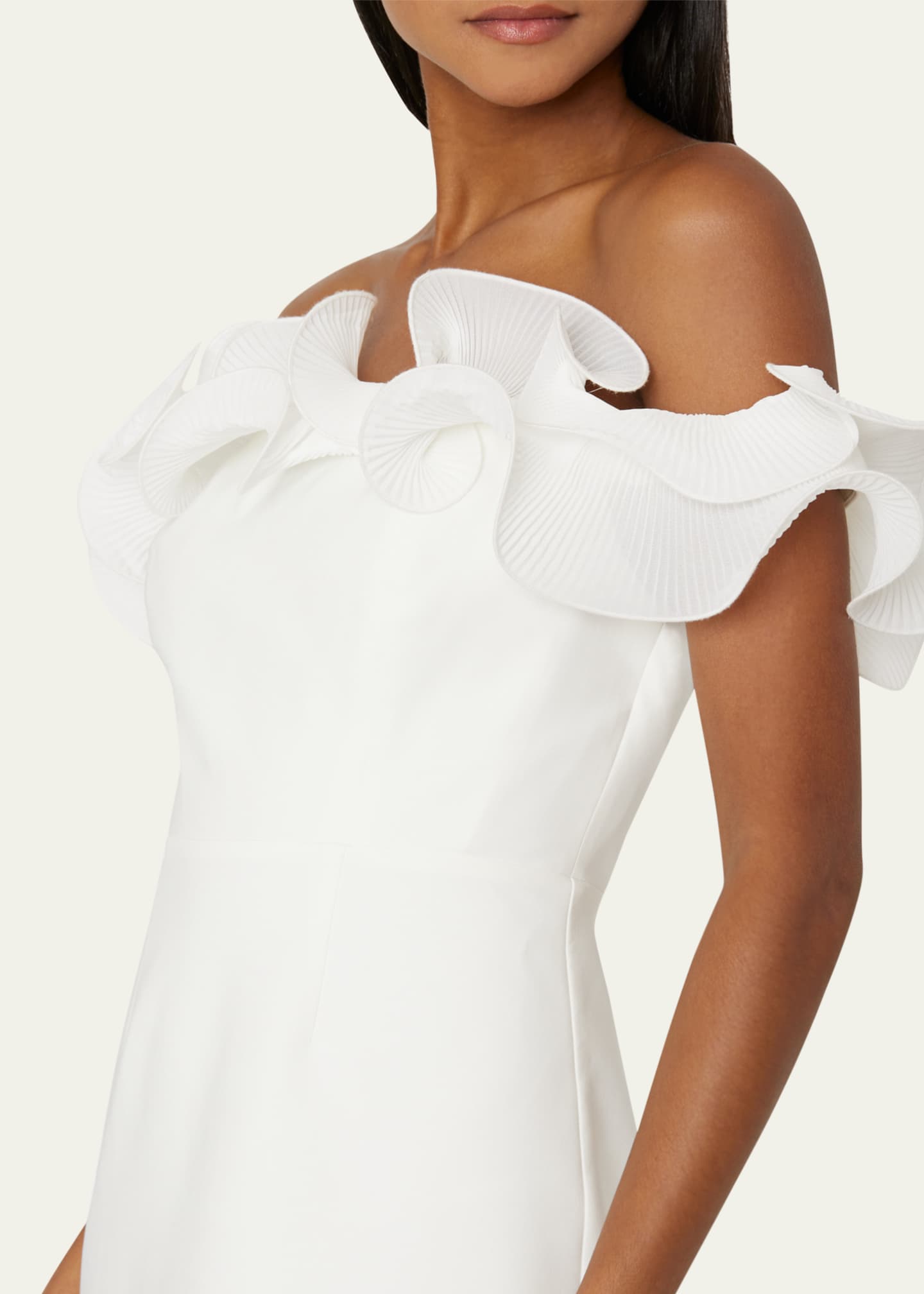 Milly Gizelle Off-Shoulder Ruffle Mini Dress - Bergdorf Goodman