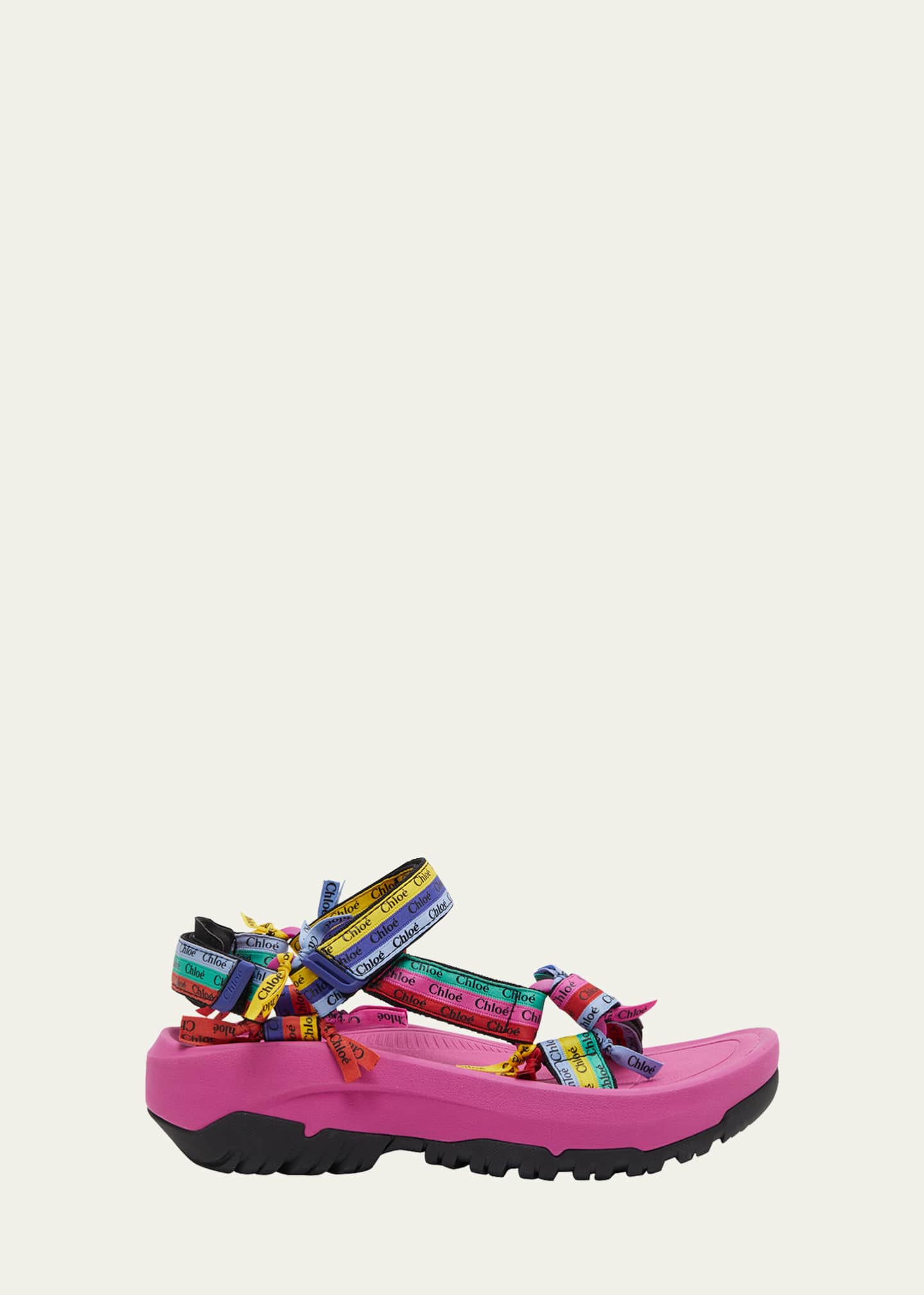 Chloe x Teva Ribbon Logo Strap Sandals - Bergdorf Goodman