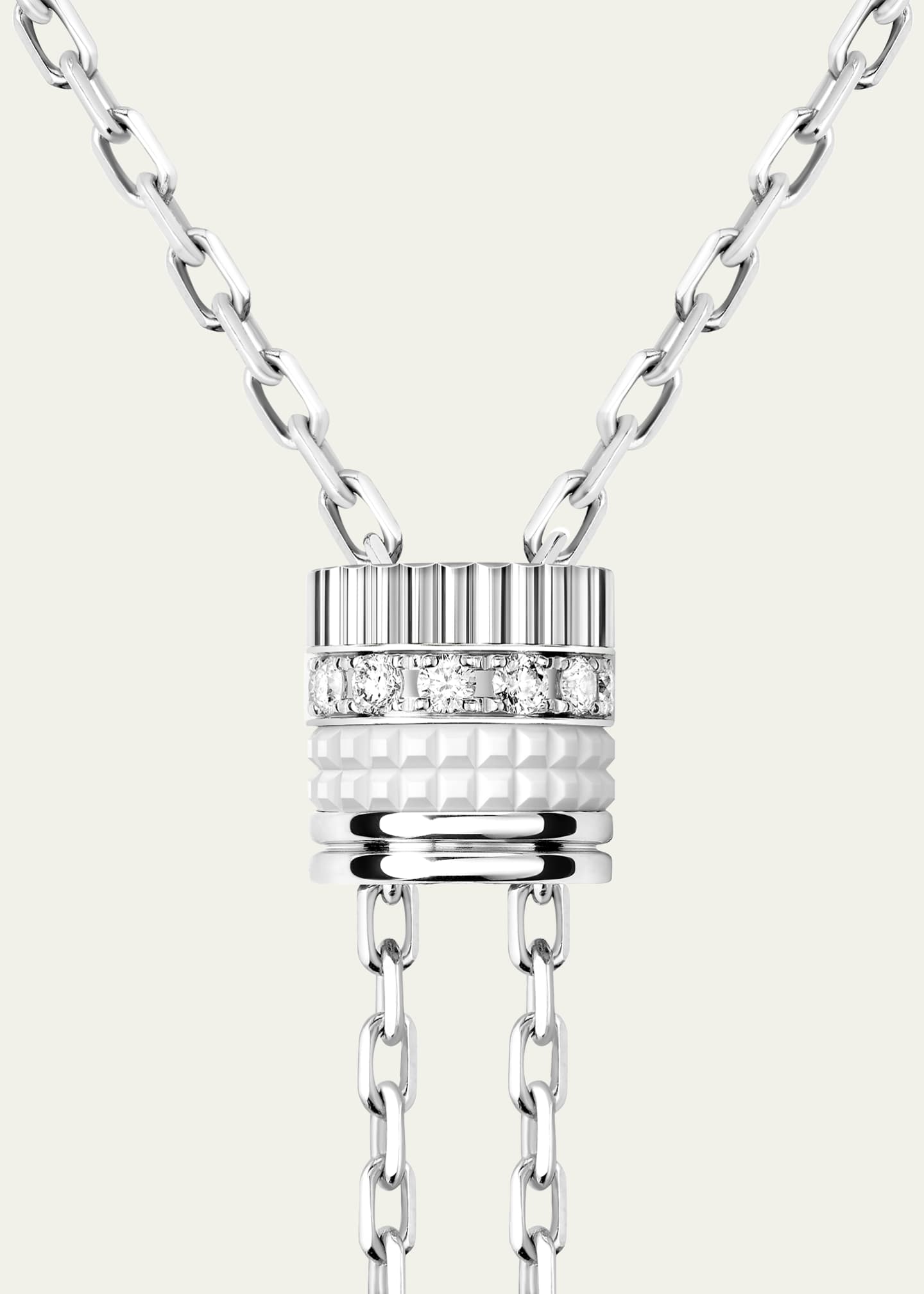 Boucheron Quatre Double White Edition Small 18K White Gold Tie Necklace ...