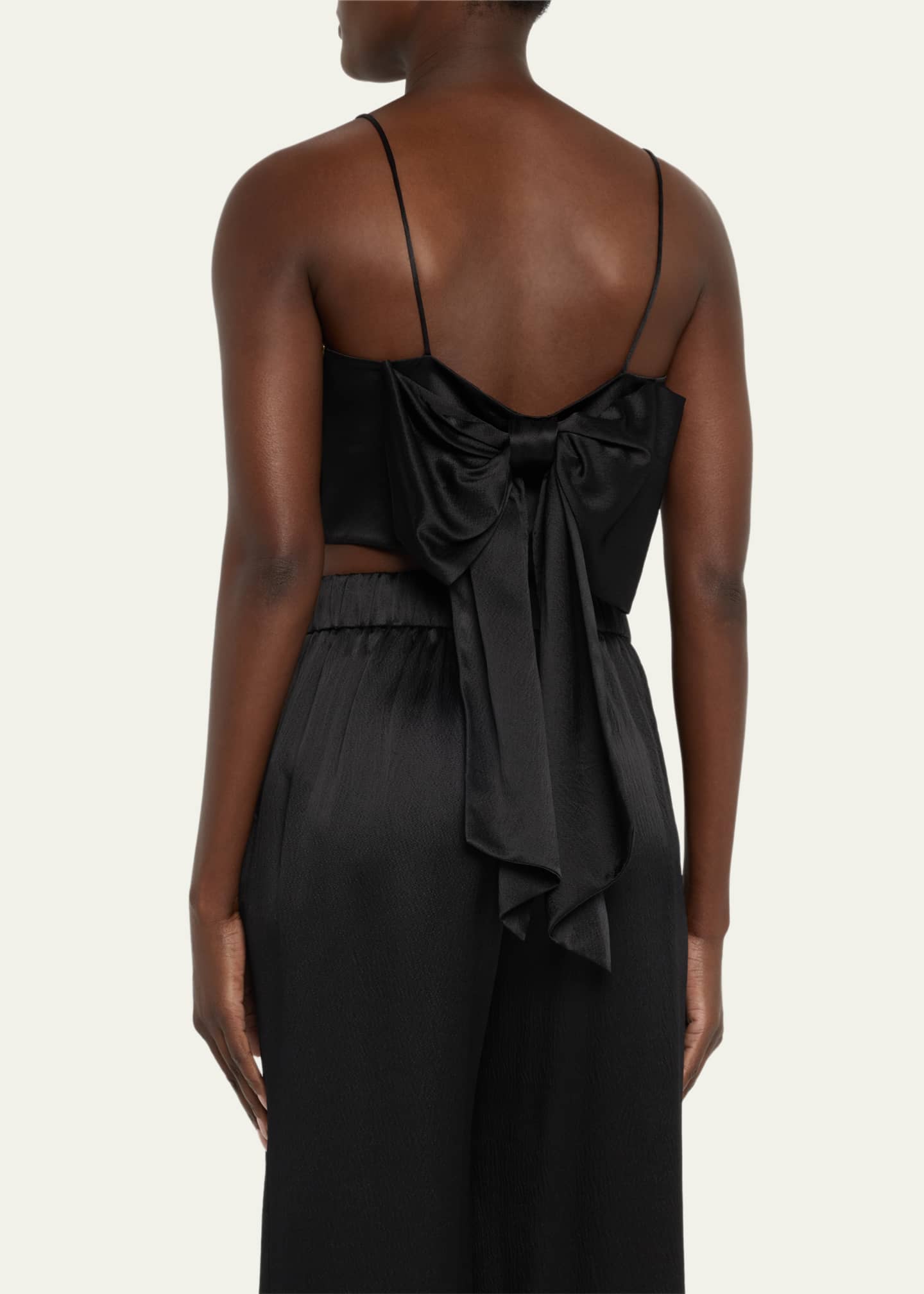 LoveShackFancy Roseanna Silk Bow-Back Bralette Top - Bergdorf Goodman