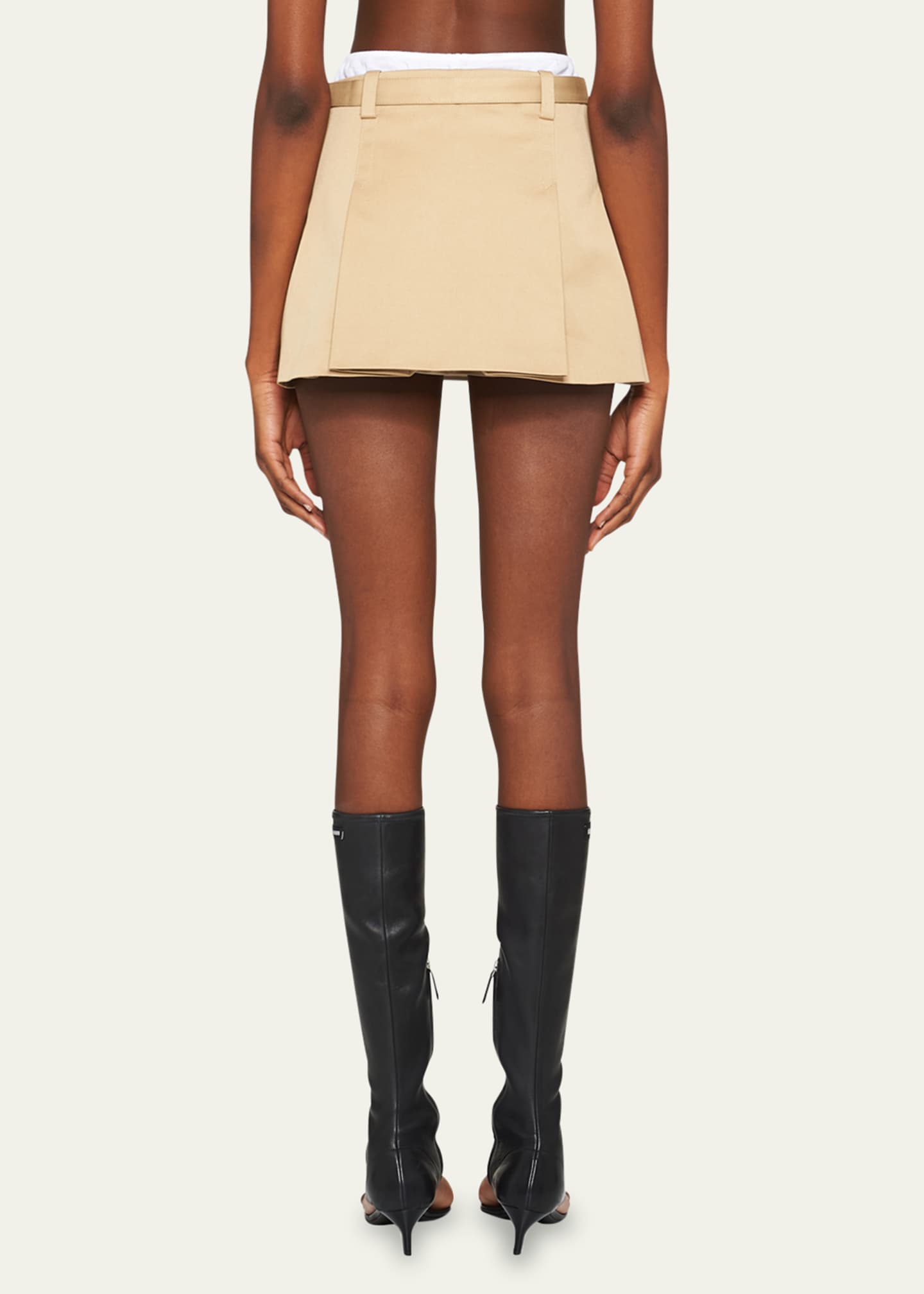 Miu Miu Chino Belted Mini Skirt - Bergdorf Goodman