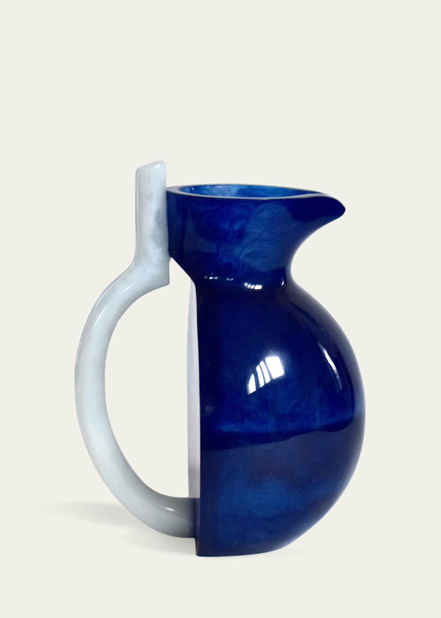 Lily Juliet Navy Blue Paloma Pitcher With Handle - Bergdorf Goodman