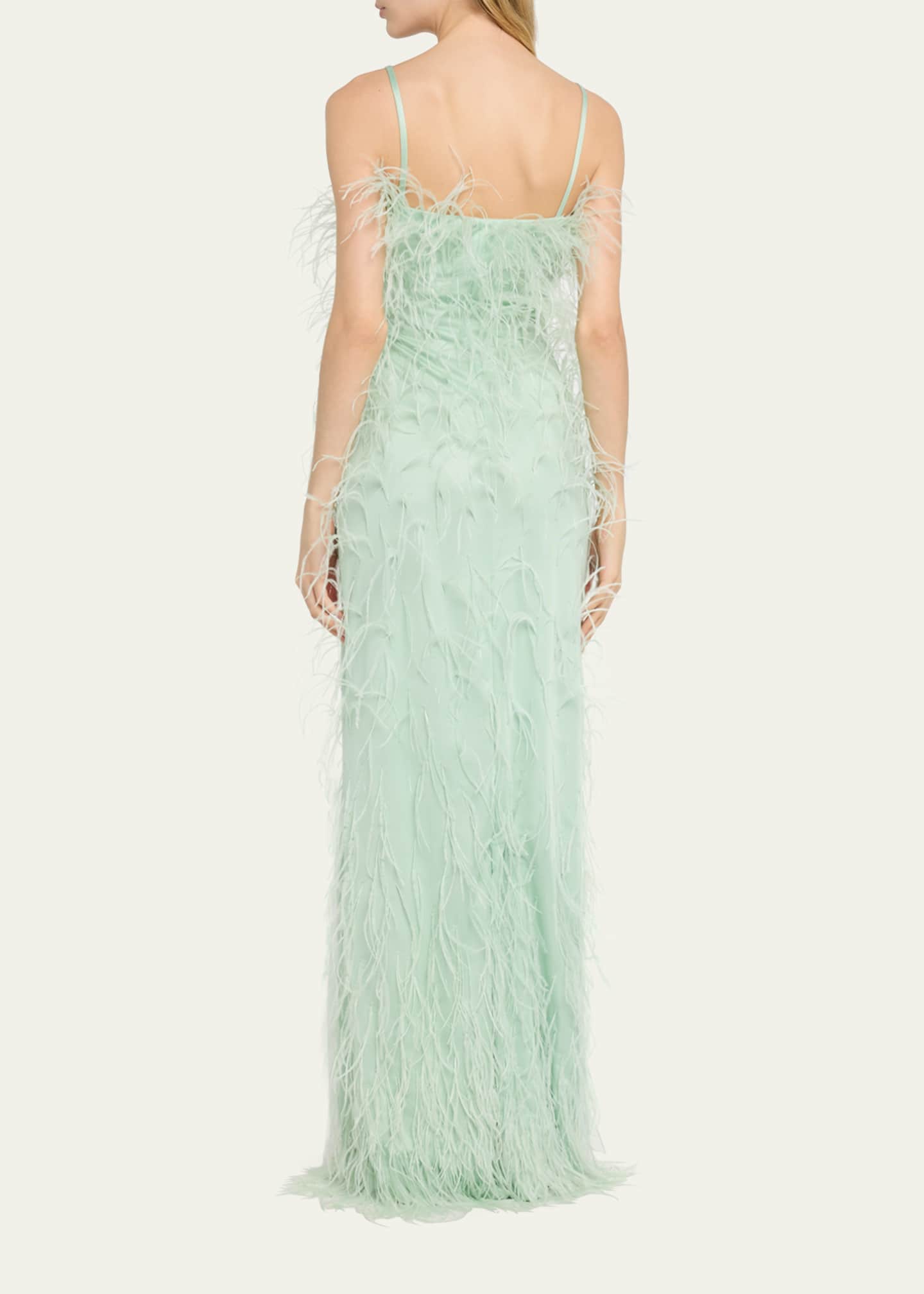 Givenchy Embroidered Feather Column Gown - Bergdorf Goodman