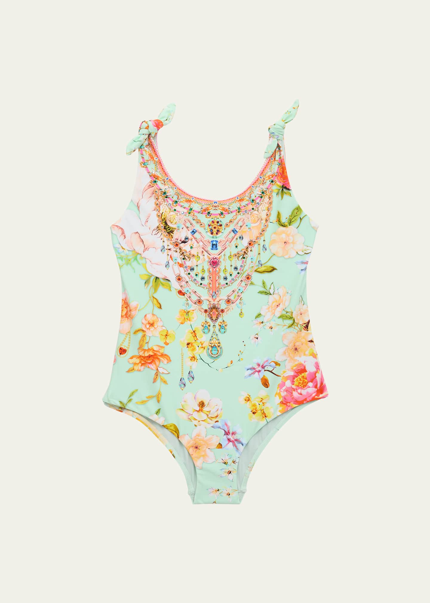 Camilla Girl's Talk The Walk One-Piece Swimsuit, Size 4-10 - Bergdorf ...