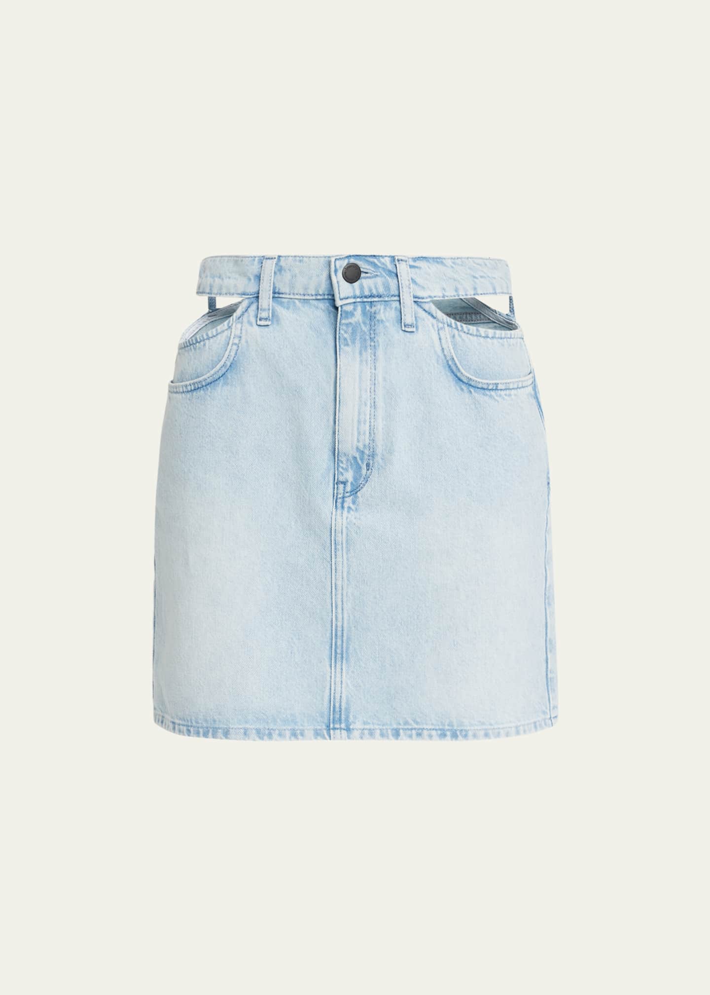 Triarchy Ms. Stone High Rise Cut-Out Denim Skirt - Bergdorf Goodman
