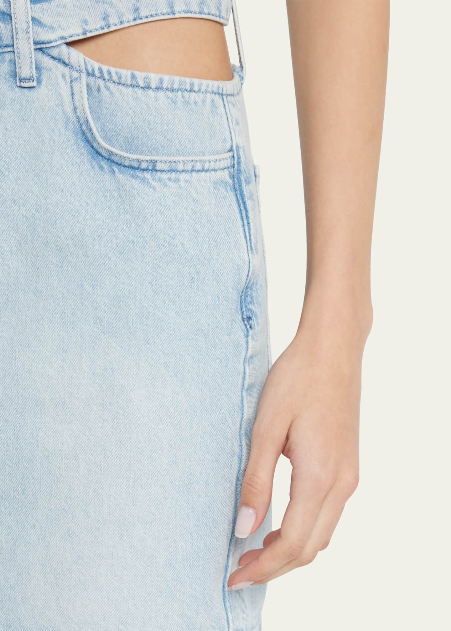 Triarchy Ms. Stone High Rise Cut-Out Denim Skirt - Bergdorf Goodman