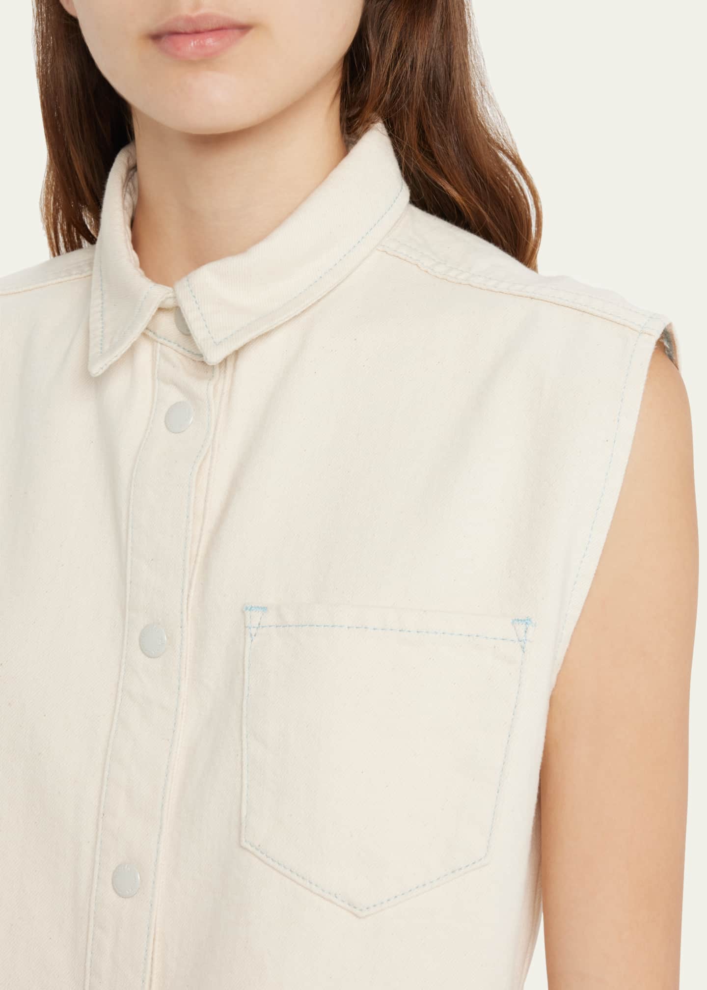 Triarchy Ms. Hart Petal Hem Cropped Shirt - Bergdorf Goodman