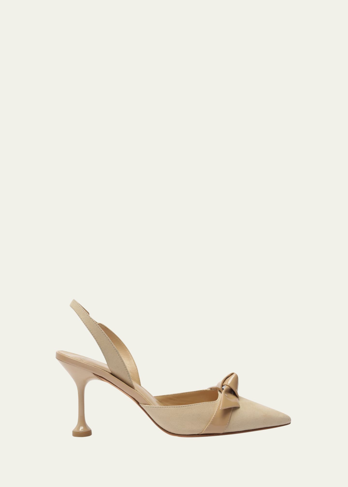 Alexandre Birman Clarita Suede Bow Halter Pumps - Bergdorf Goodman