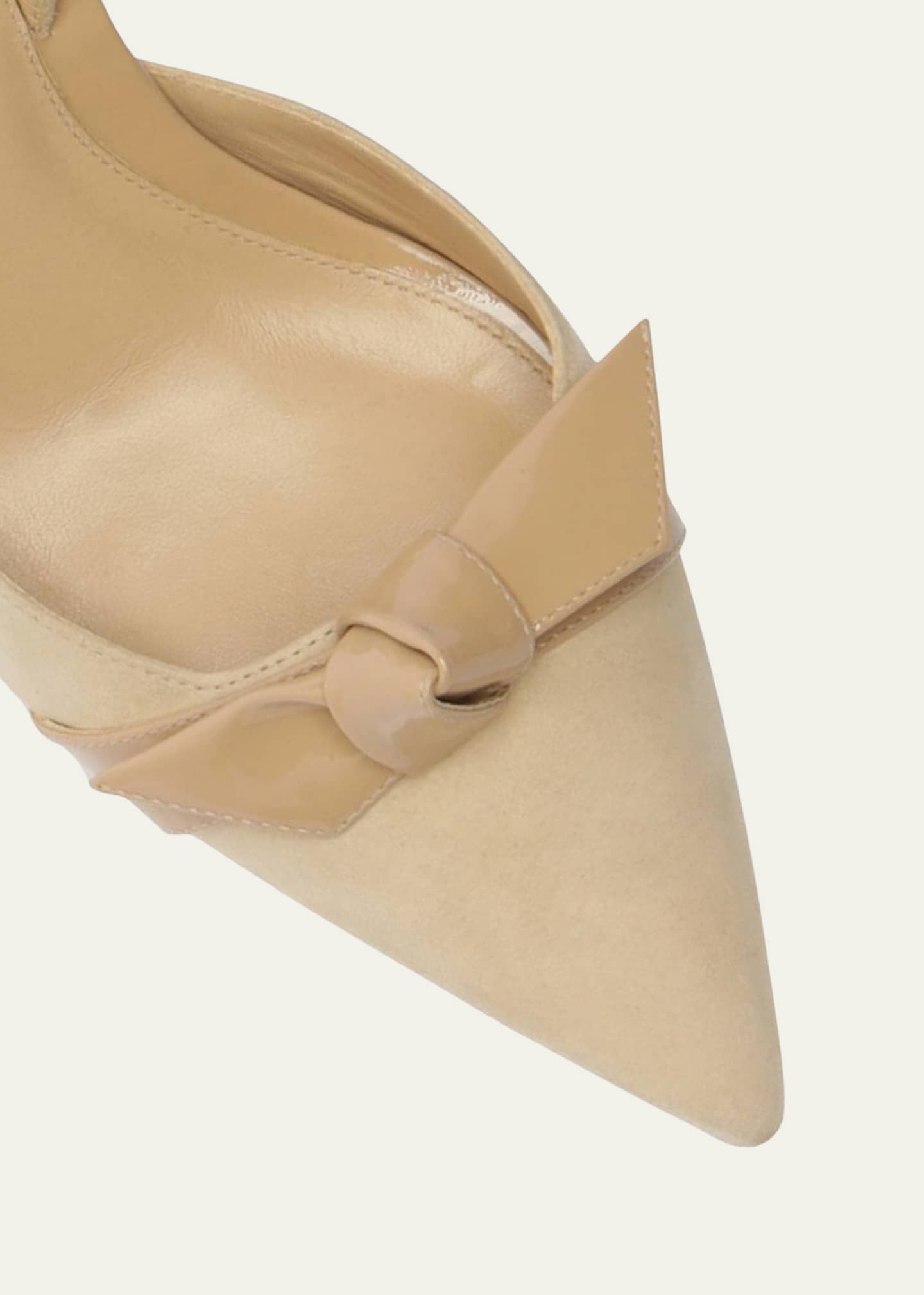 Alexandre Birman Clarita Suede Bow Halter Pumps - Bergdorf Goodman