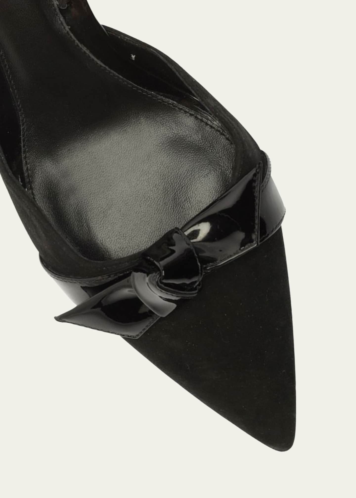 Alexandre Birman Clarita Suede Bow Halter Pumps - Bergdorf Goodman