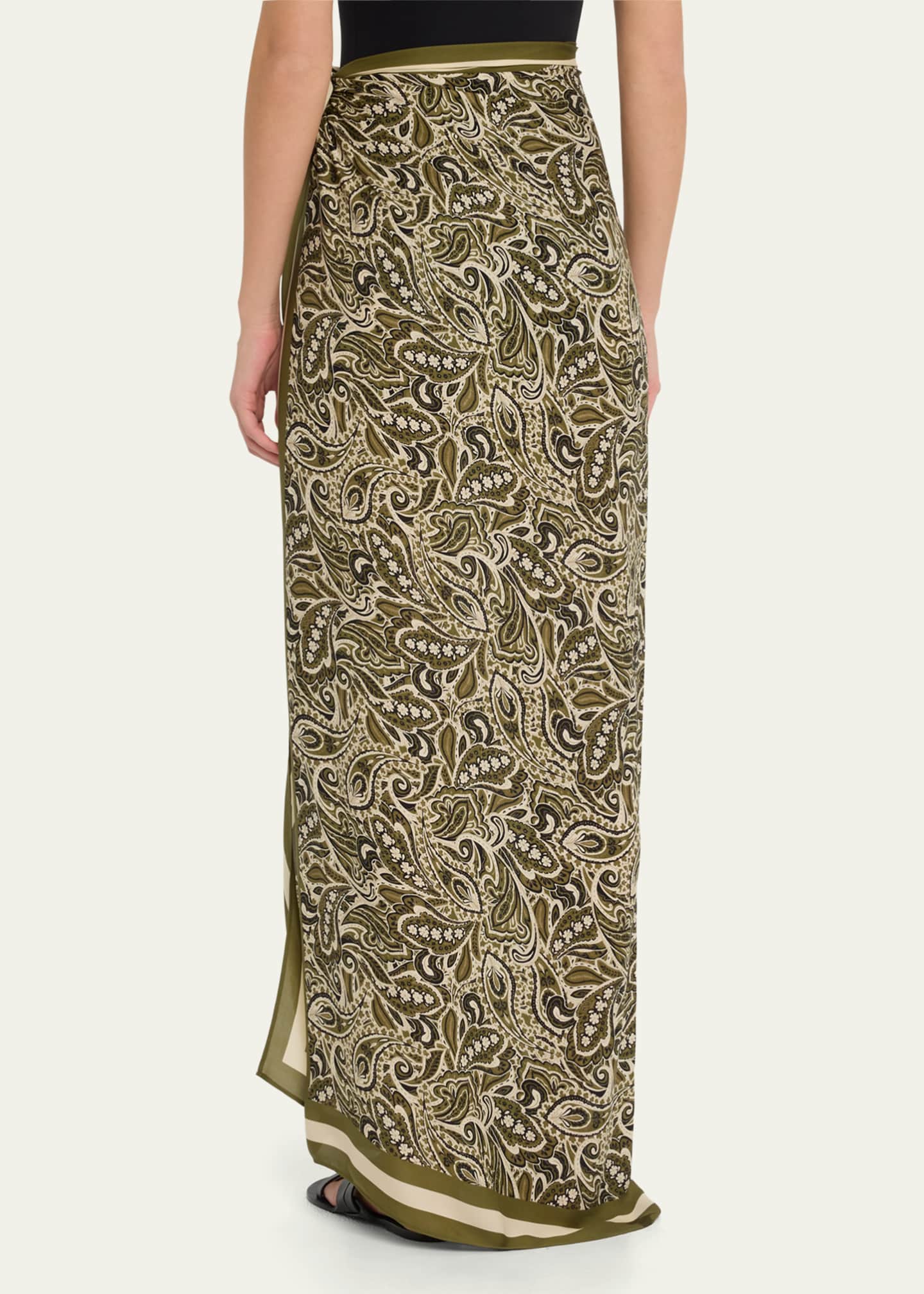 Matteau Paisley-Print Silk Sarong Coverup - Bergdorf Goodman