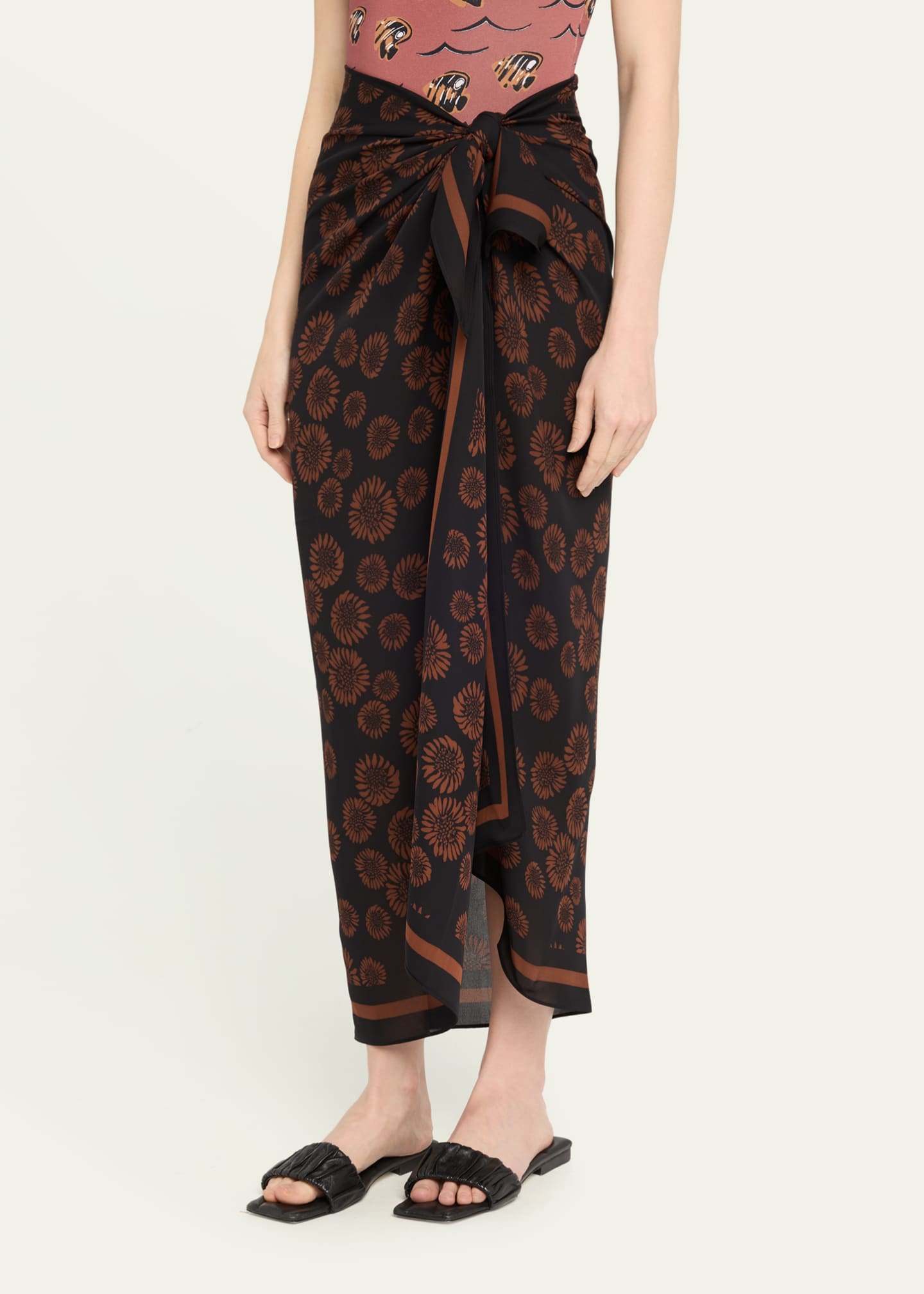 Matteau Paisley-Print Silk Sarong Coverup - Bergdorf Goodman