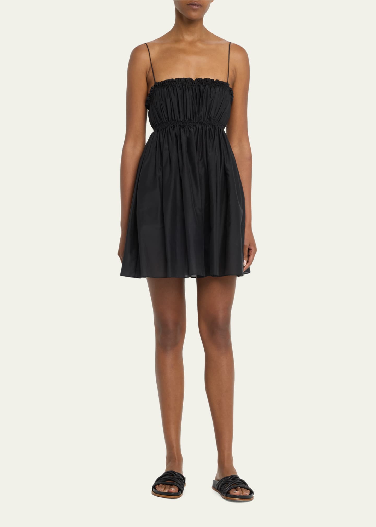 Matteau Shirred Empire Mini Dress - Bergdorf Goodman