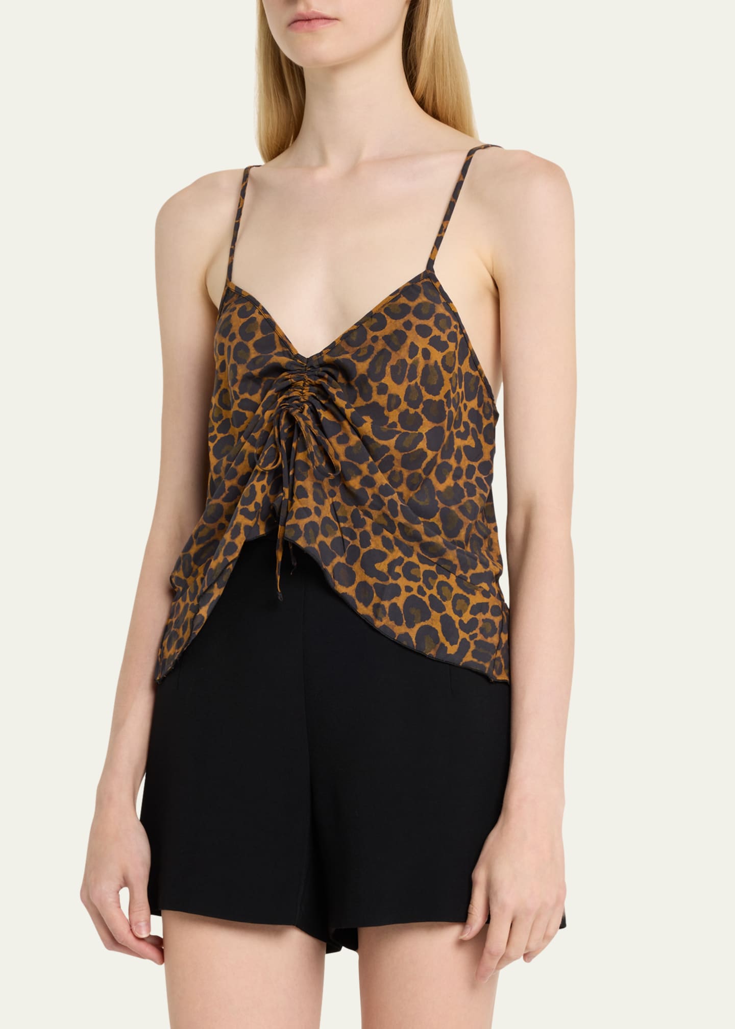 FISCH Dolci Painted Leopard-Print Tank Top - Bergdorf Goodman