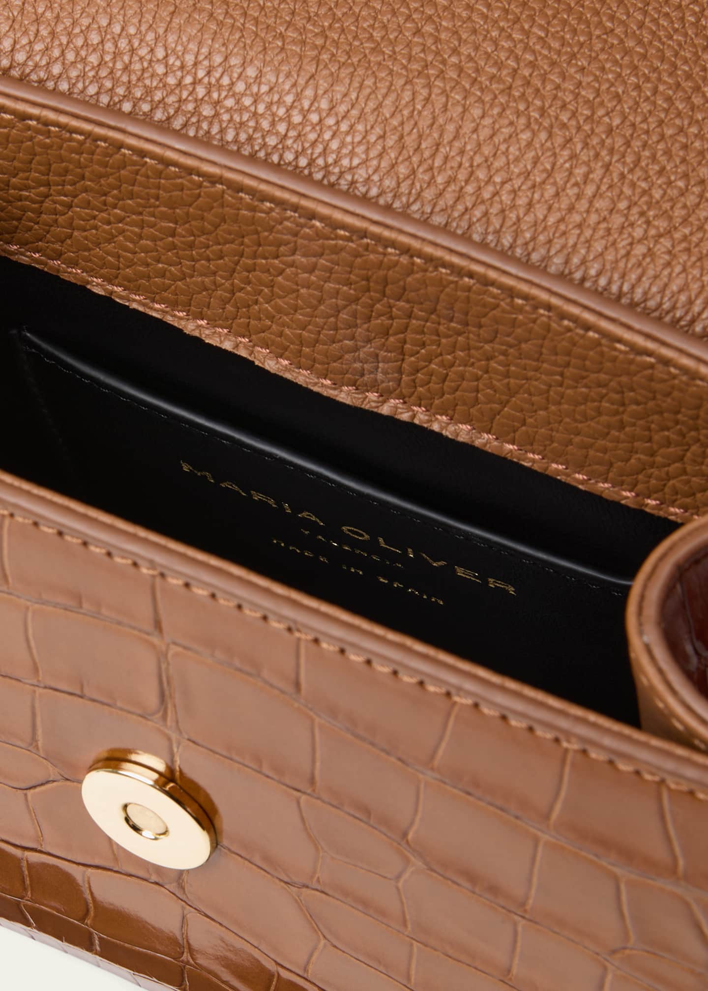 Maria Oliver Michelle Mini Alligator Top-Handle Bag - Bergdorf Goodman
