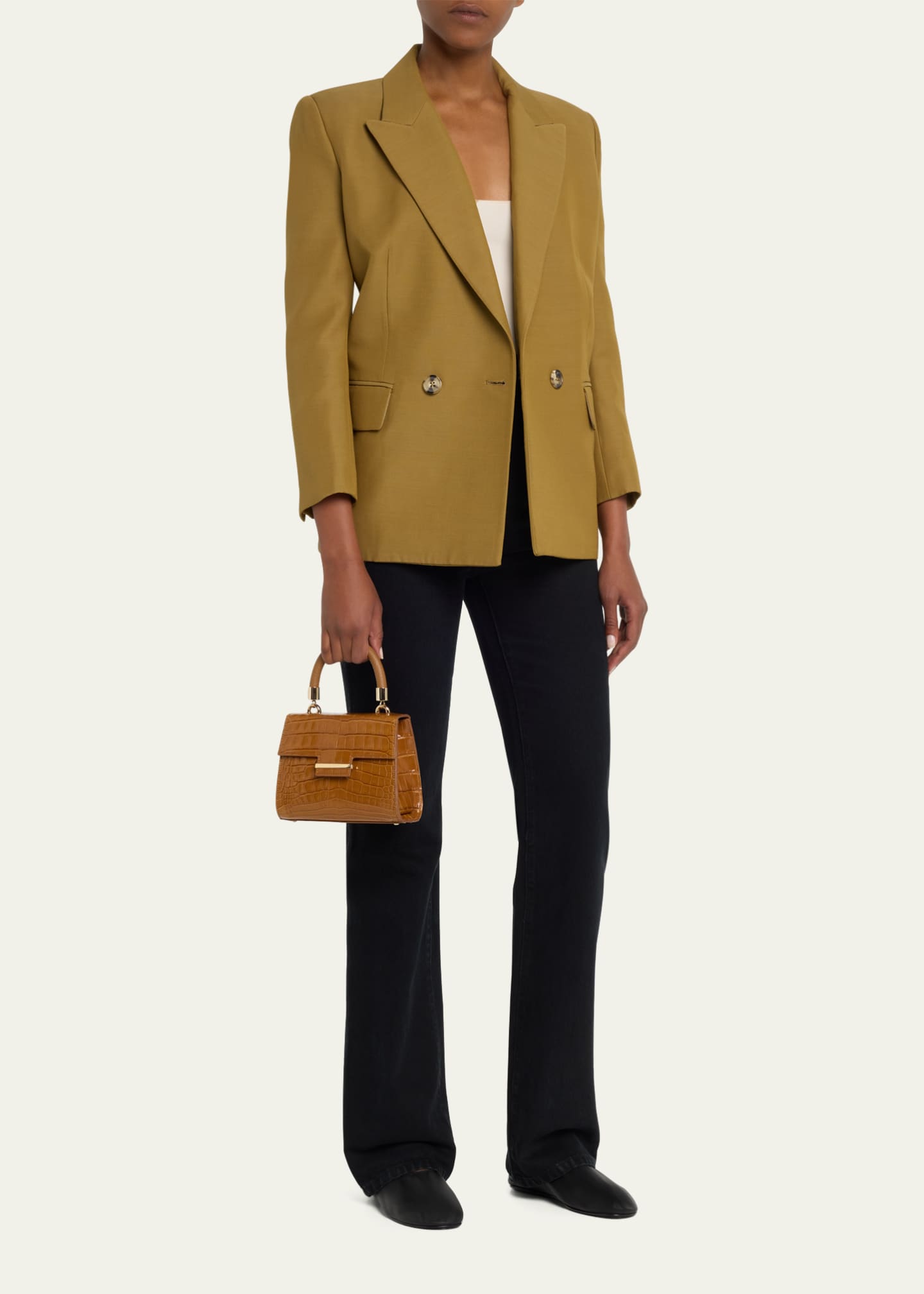 Maria Oliver Michelle Mini Alligator Top-Handle Bag - Bergdorf Goodman