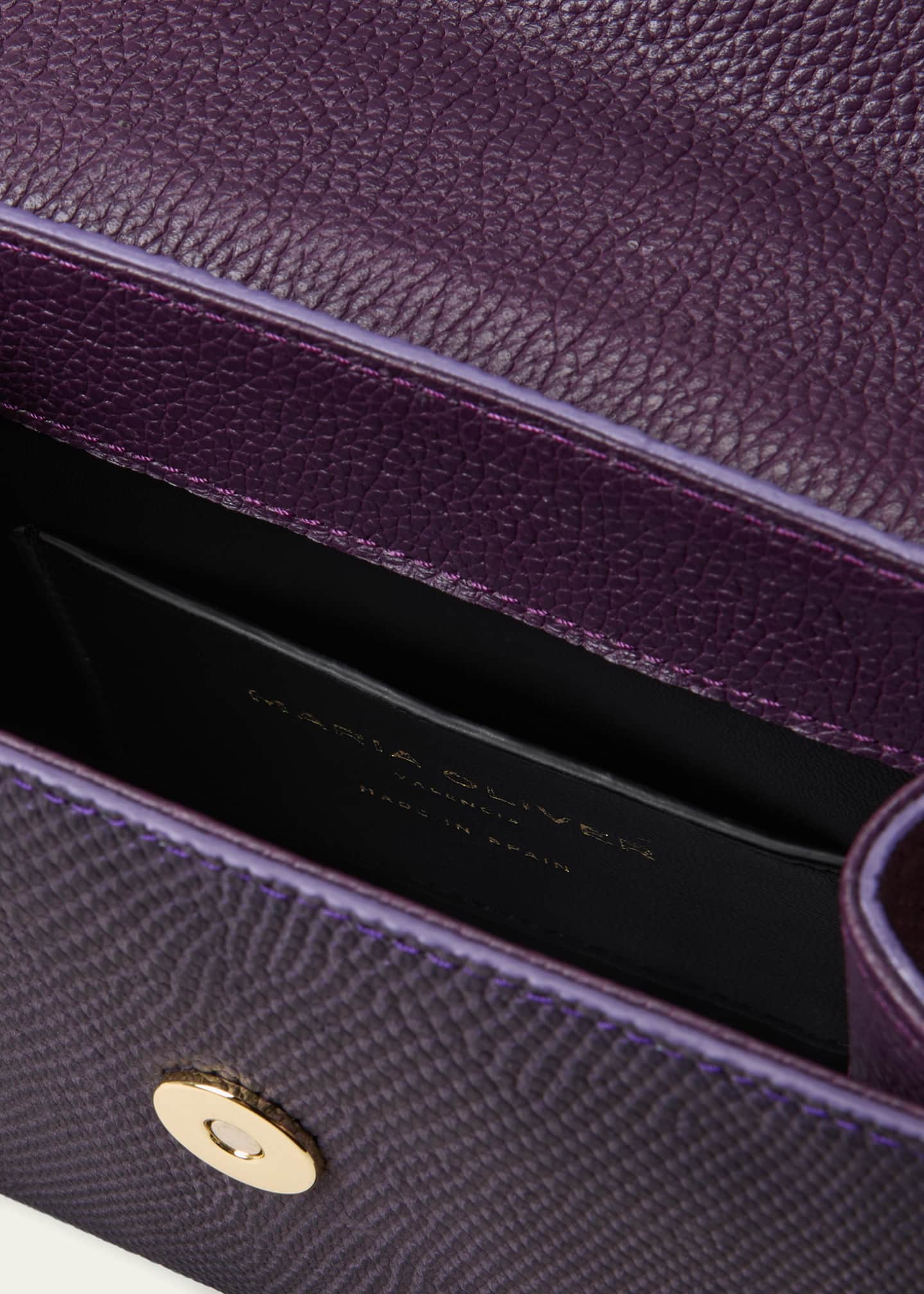 Maria Oliver Michelle Mini Lizard Top-Handle Bag - Bergdorf Goodman