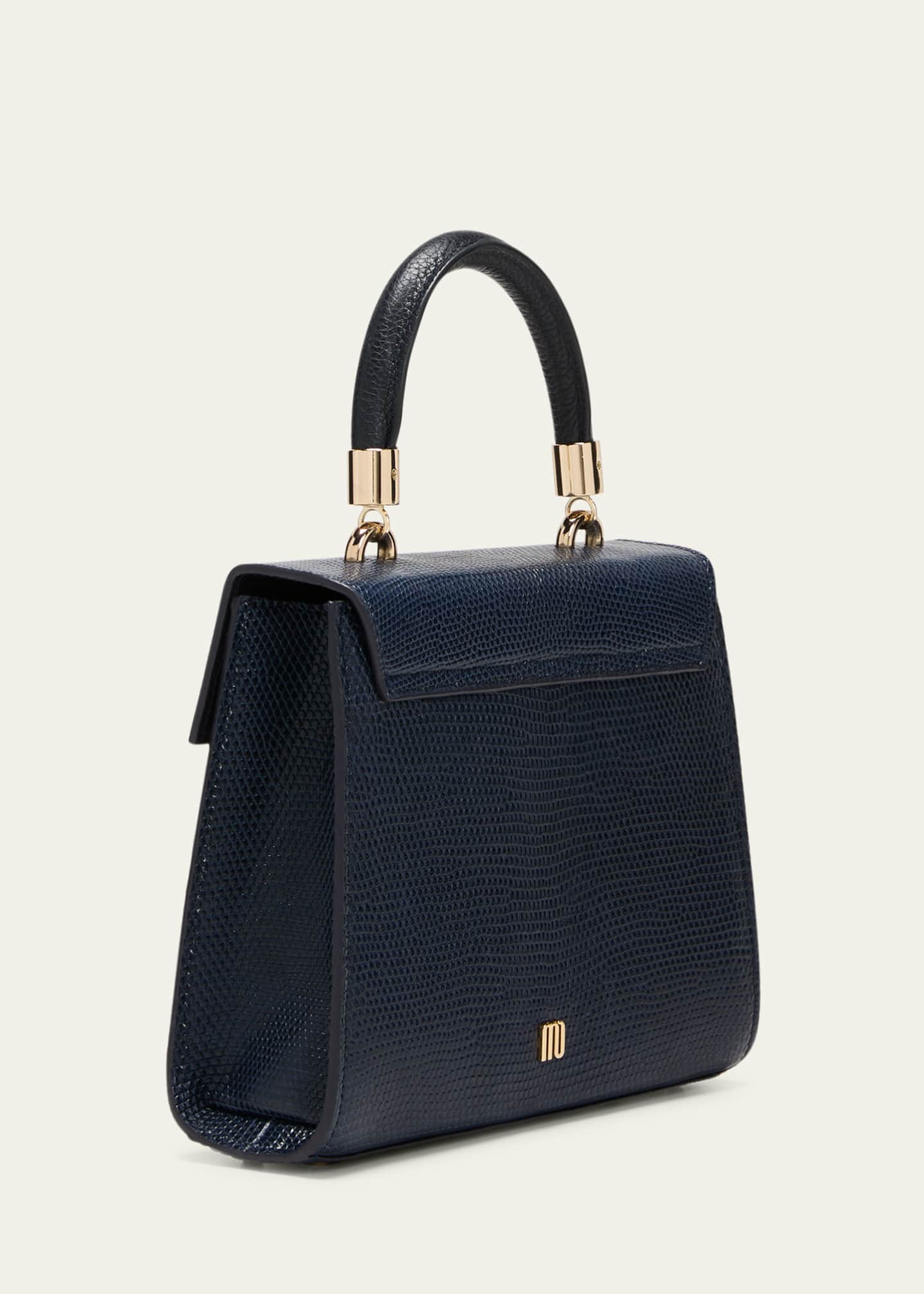 Maria Oliver Michelle Small Lizard Top-Handle Bag - Bergdorf Goodman