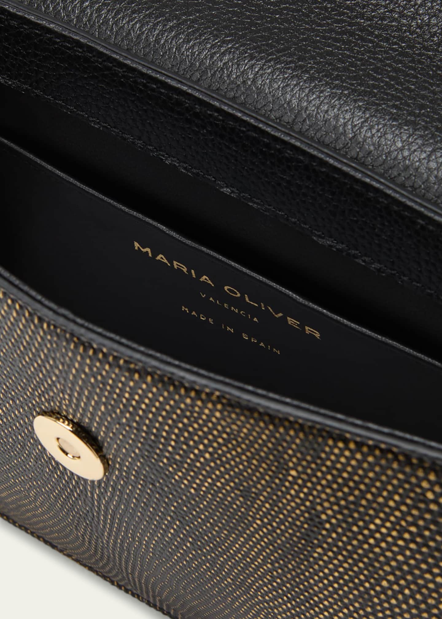 Maria Oliver Kim Metallic Lizard Crossbody Bag - Bergdorf Goodman