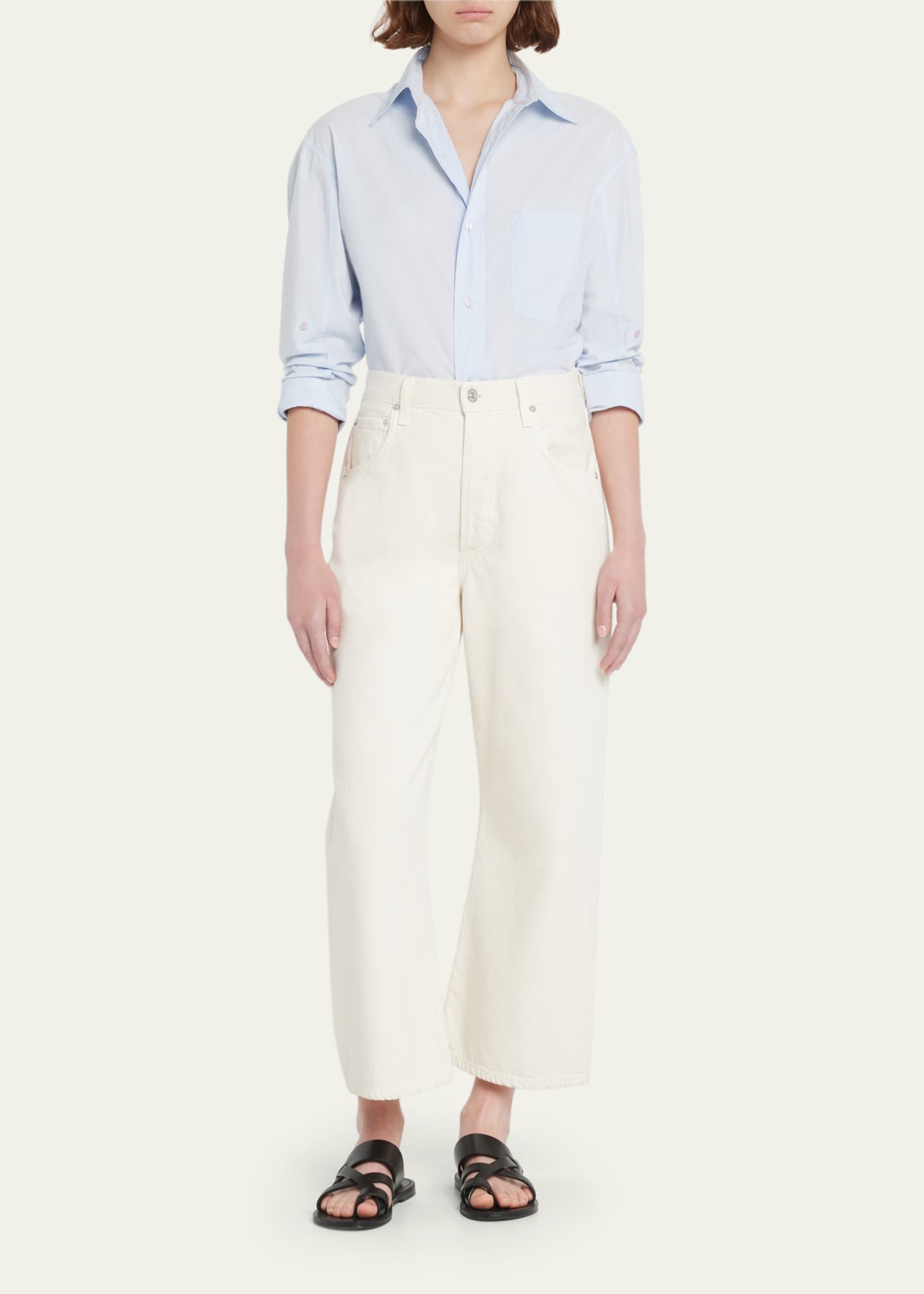 Citizens of Humanity Kayla Button-Front High-Low Shirt - Bergdorf Goodman