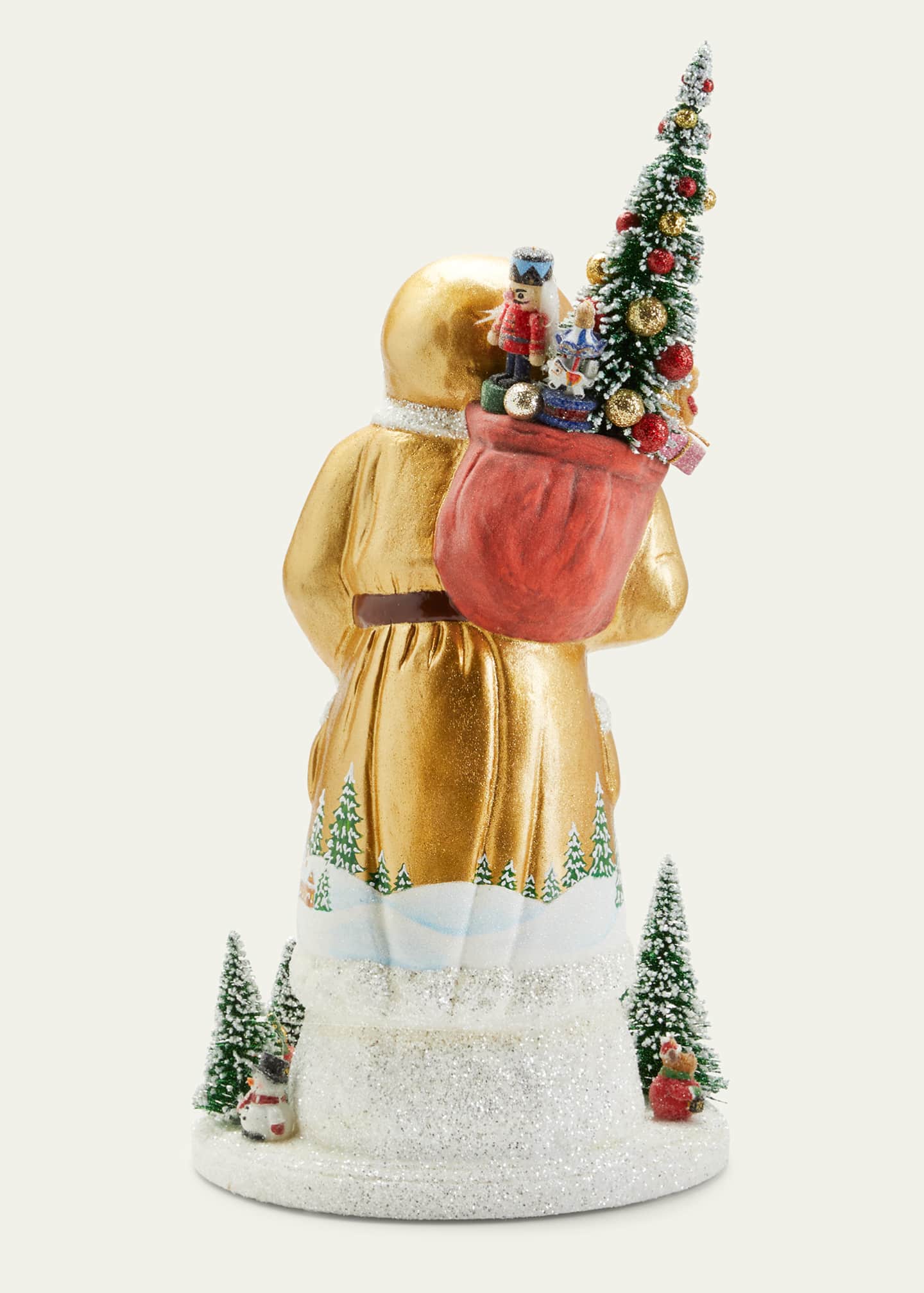 Ino Schaller Santa with Large Christmas Tree Scene Decoration ...