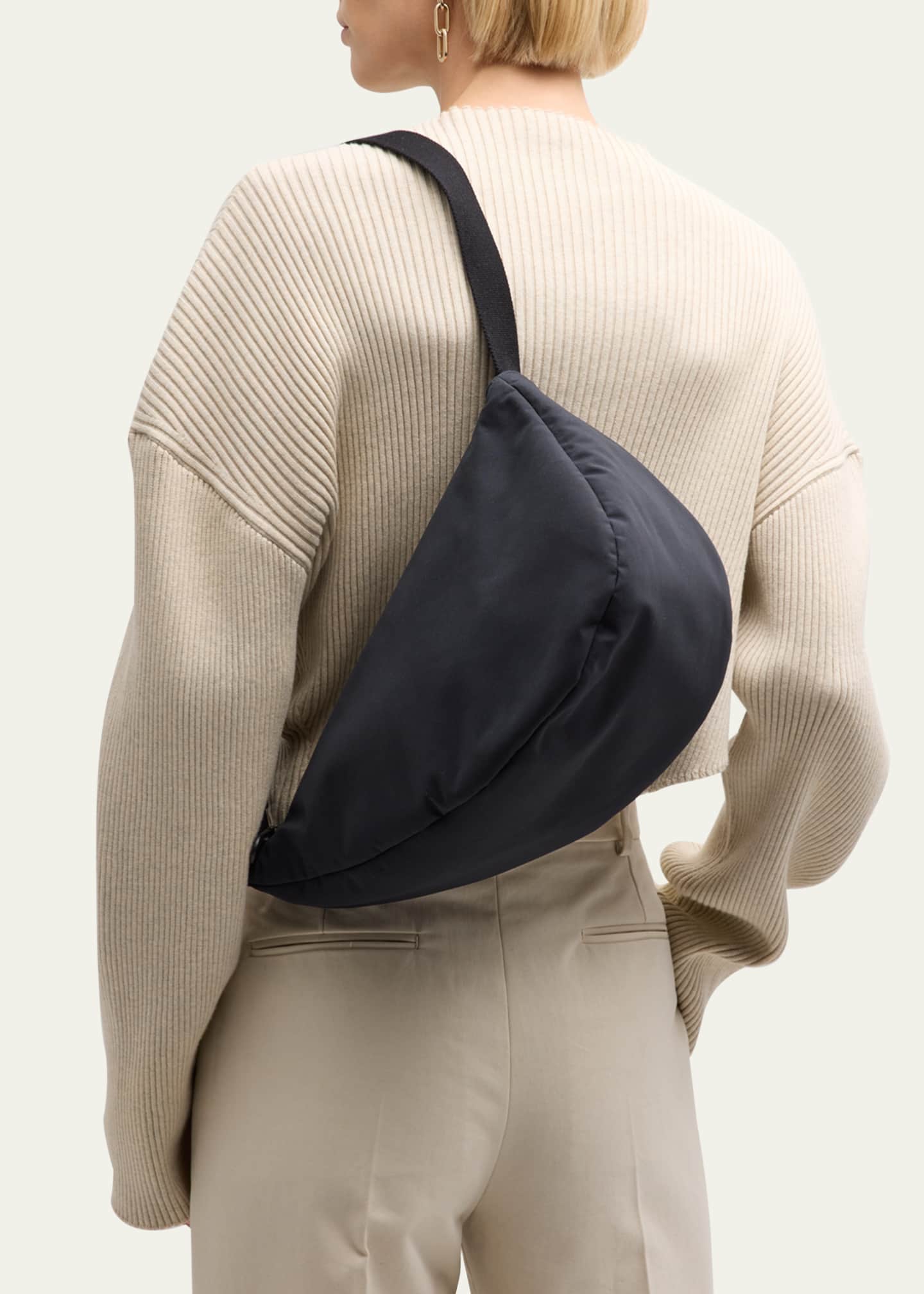 THE ROW Banana Crossbody Bag in Slouchy Nylon - Bergdorf Goodman
