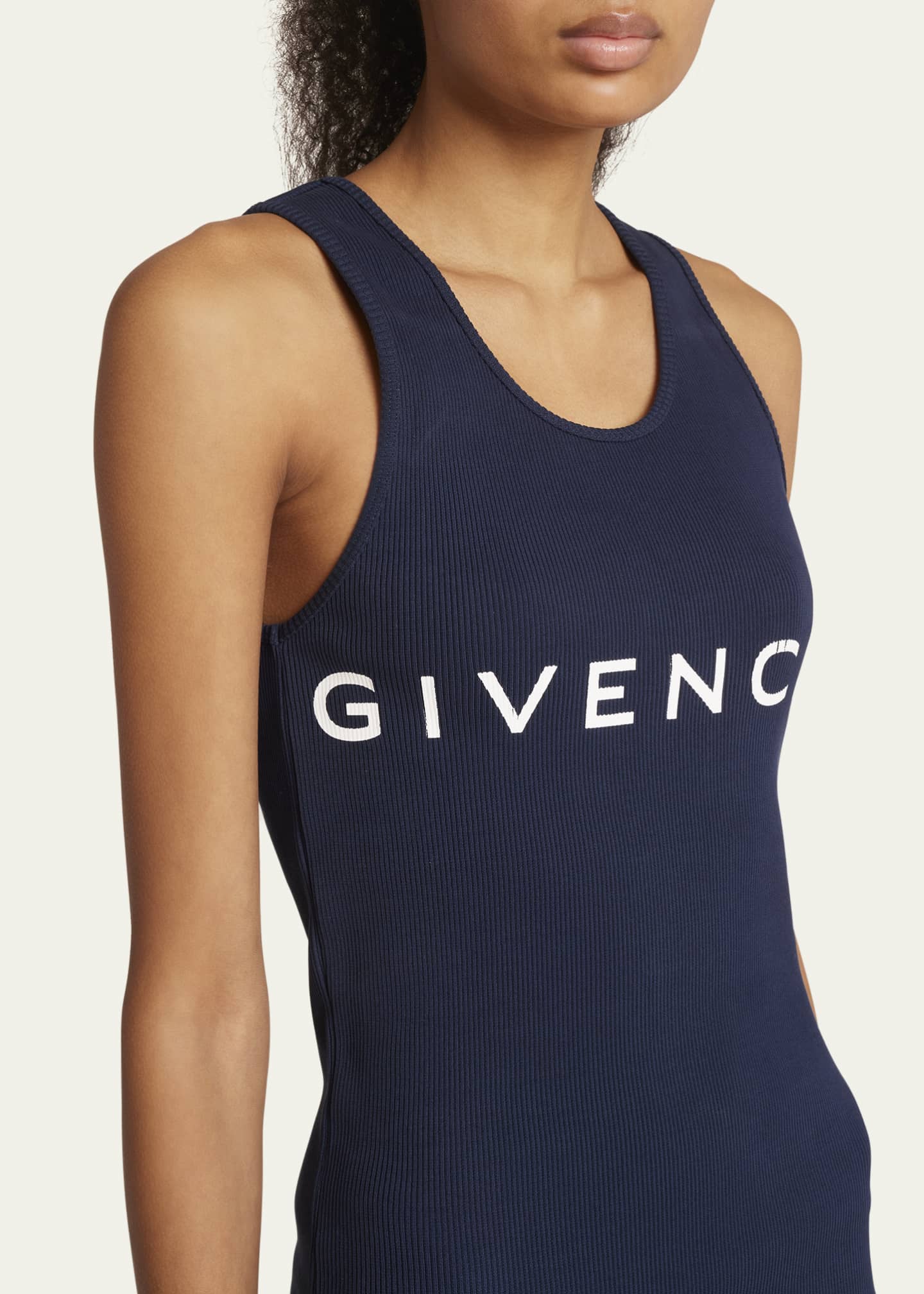 Givenchy Short Tank Dress with Logo Detail - Bergdorf Goodman