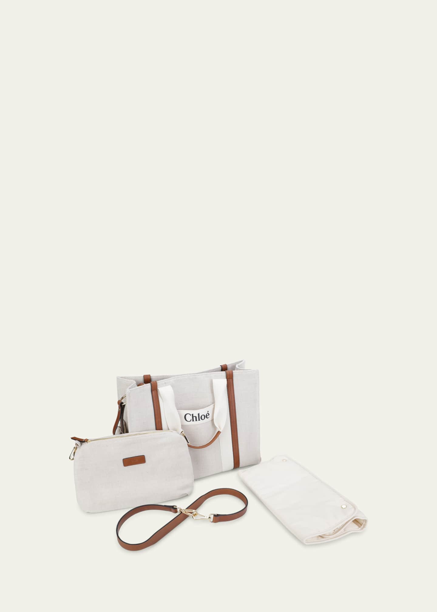 Chloe Logo Canvas Leather Changing Bag - Bergdorf Goodman