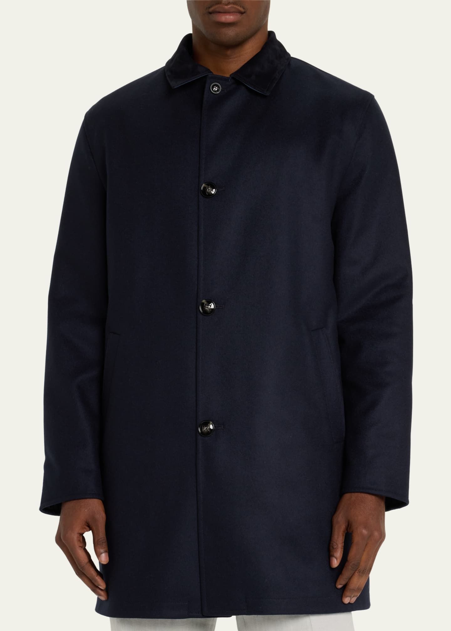 Kiton Men's Reversible Cashmere Rain Coat - Bergdorf Goodman