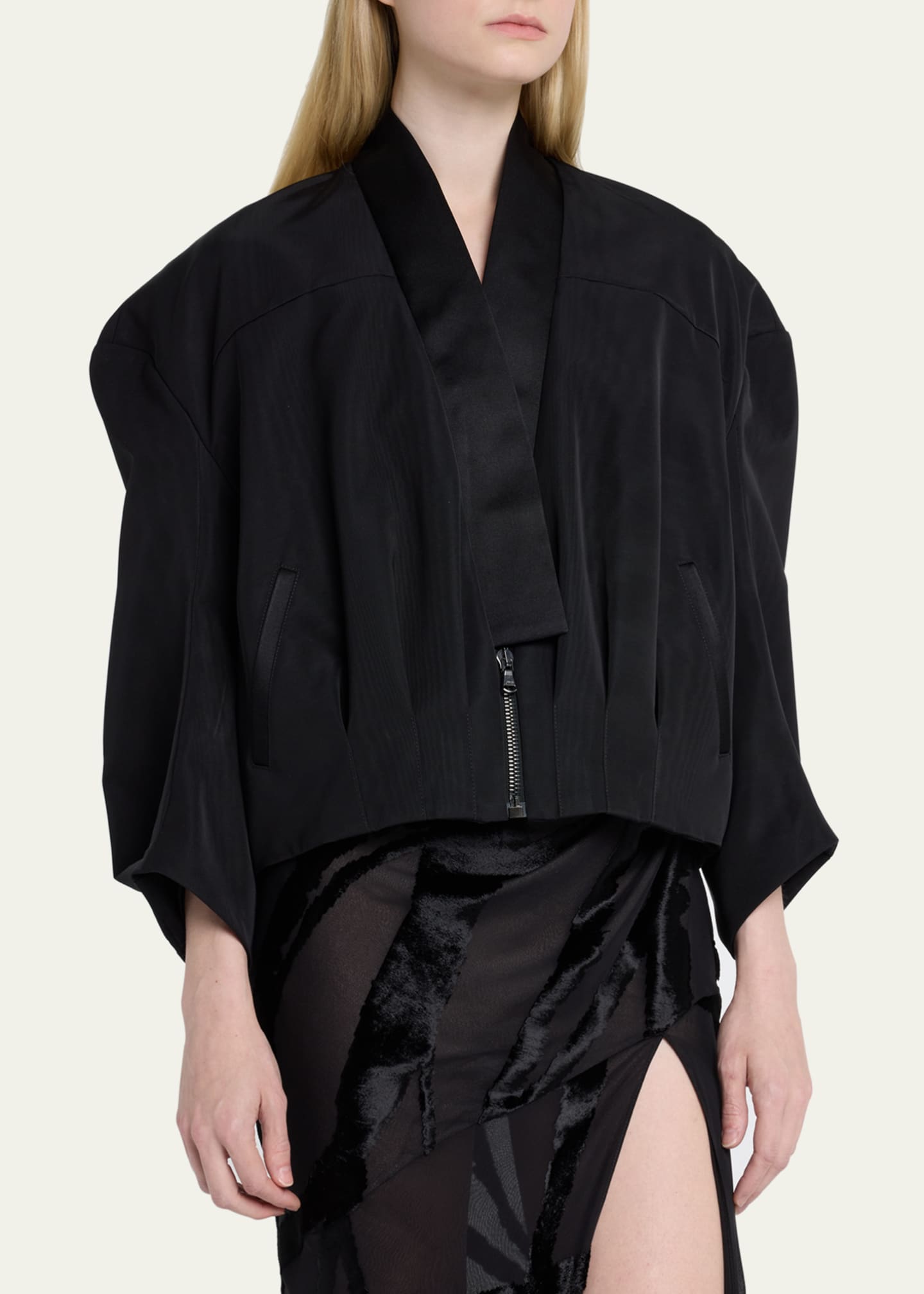Bach Mai Sculpted Back Bomber Jacket - Bergdorf Goodman