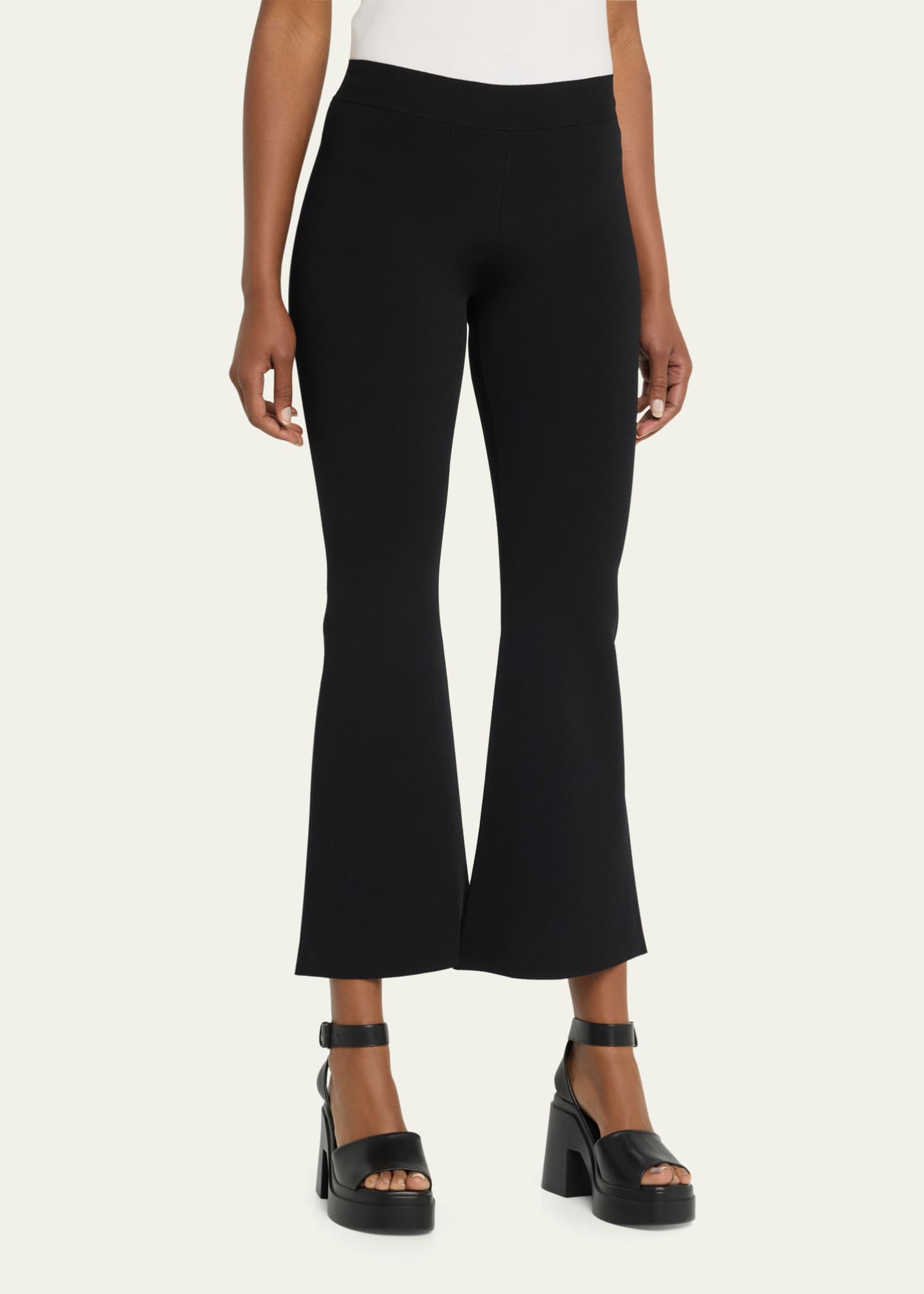Stella McCartney Compact Cropped Flare Knit Pants - Bergdorf Goodman