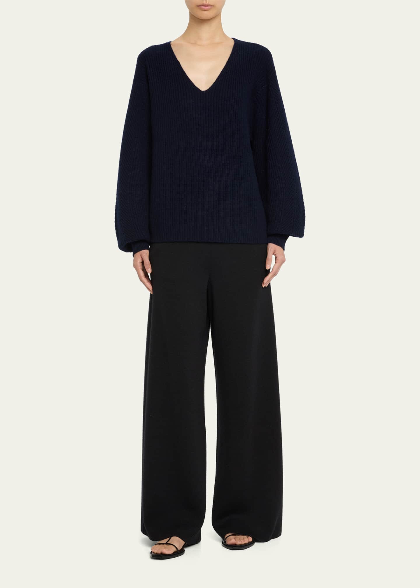 Lisa Yang Maya Cashmere V-Neck Sweater - Bergdorf Goodman