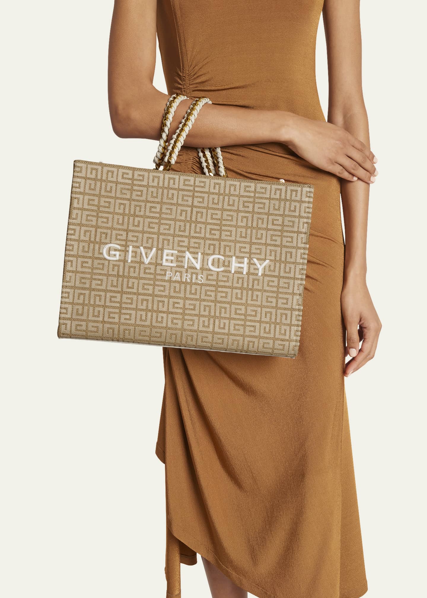 Givenchy Medium G Tote Shopping Bag in Monogram Jute - Bergdorf Goodman