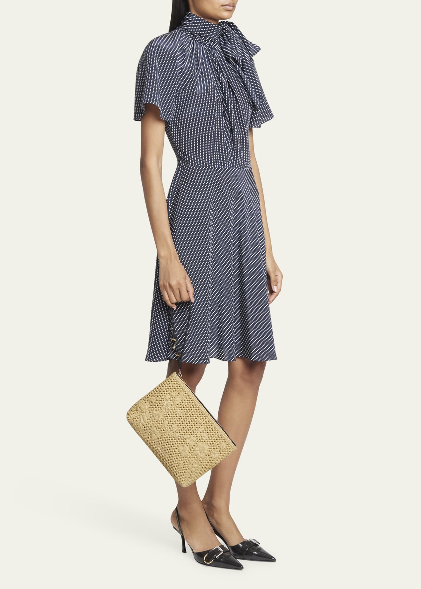 Givenchy Travel Pouch Clutch Bag in Raffia - Bergdorf Goodman