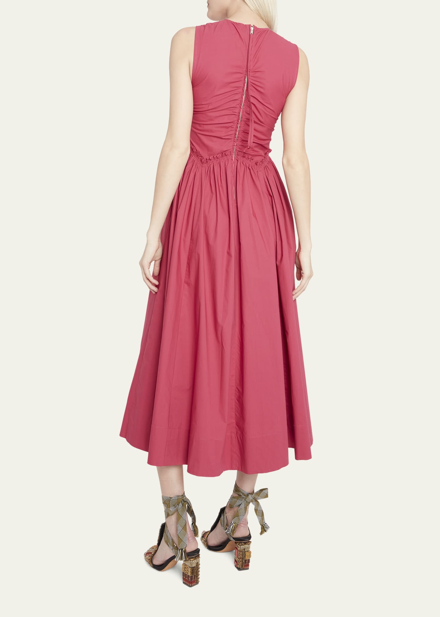Ulla Johnson Mimi Sleeveless Poplin Midi Dress - Bergdorf Goodman