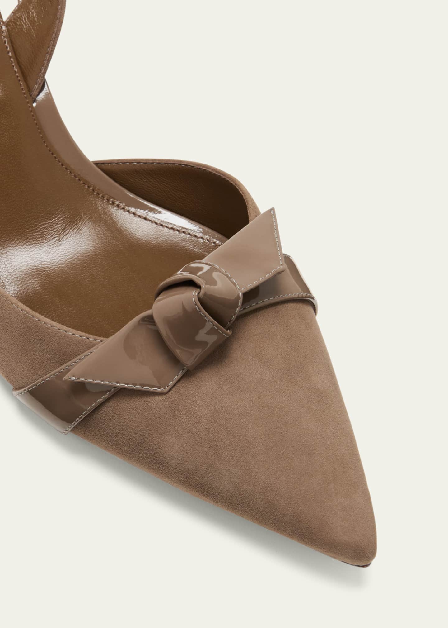 Alexandre Birman Clarita Suede Slingback Kitten-Heel Pumps - Bergdorf ...