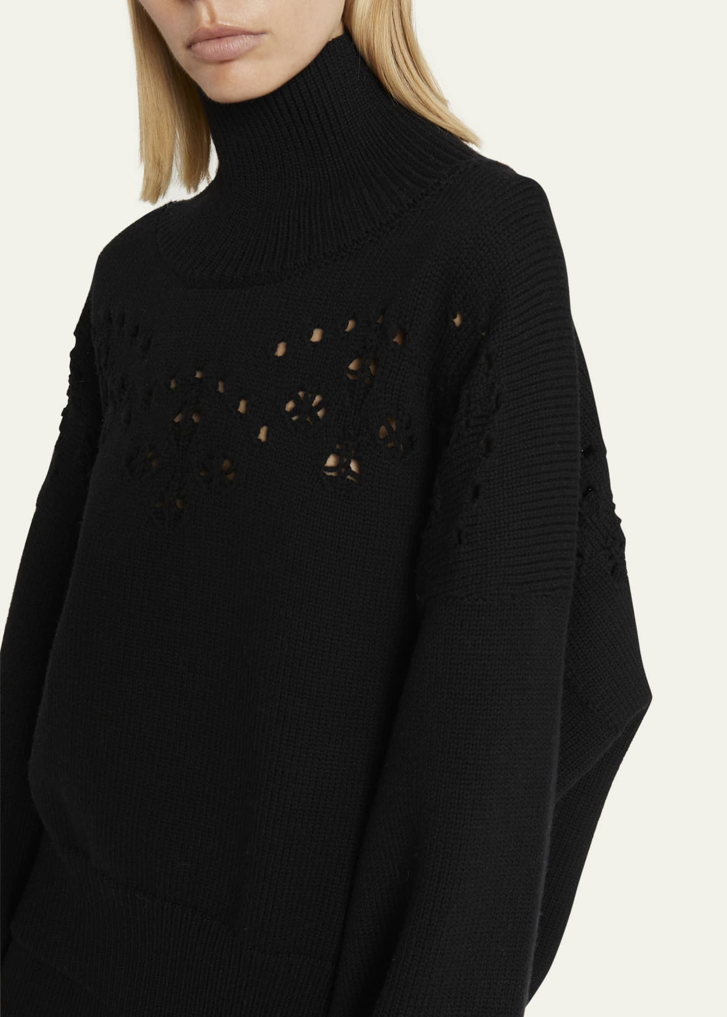 Chloe Lower Impact Wool Pointelle Knit Sweater - Bergdorf Goodman