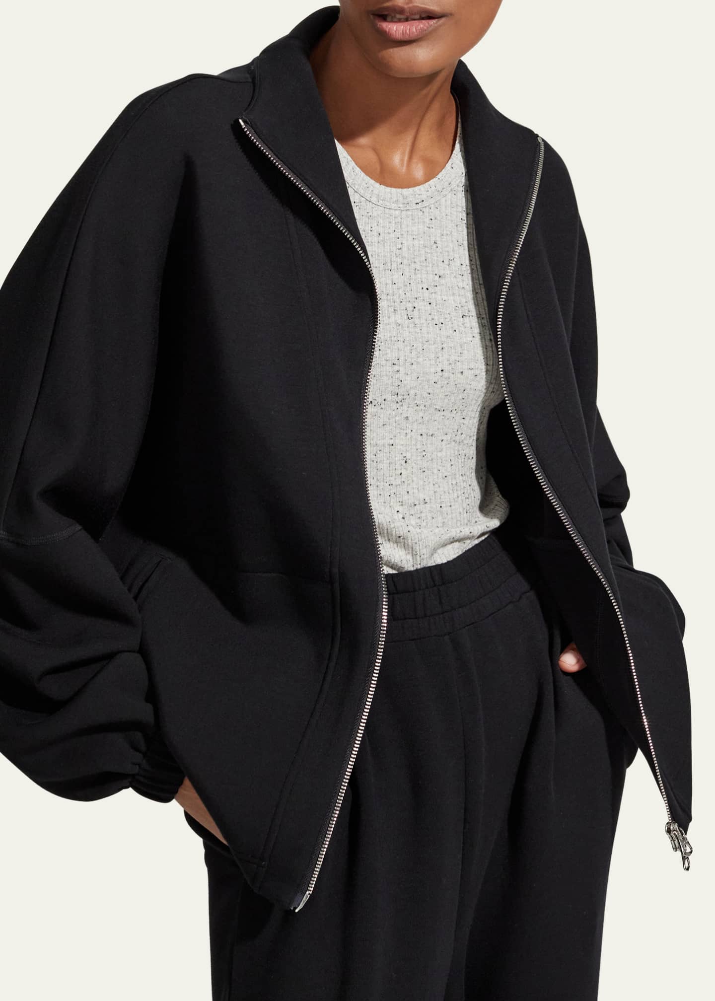 Varley Ashbury Front-Zip Sweat Jacket - Bergdorf Goodman